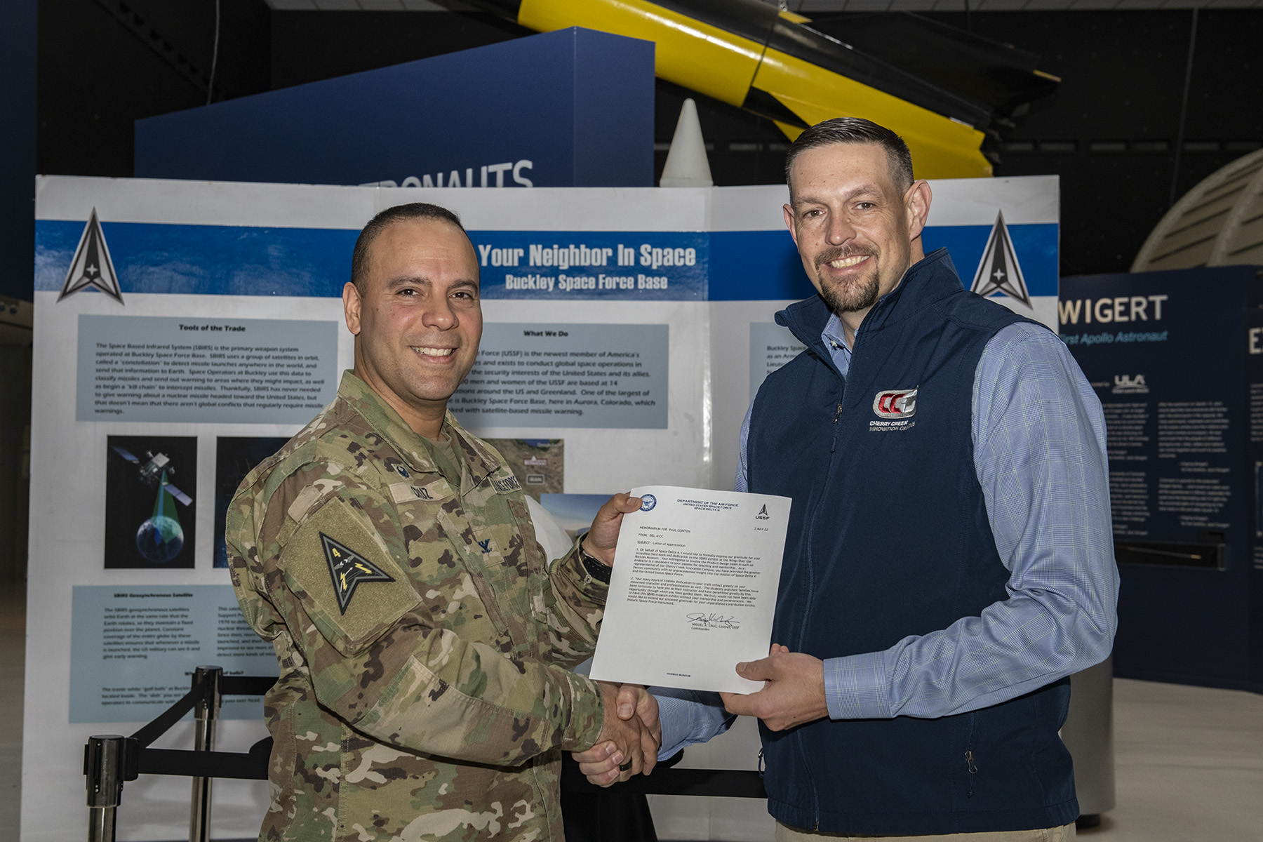 SBIRS exhibit at the Wings Over Rockies Air and Space Museum > Buckley ...