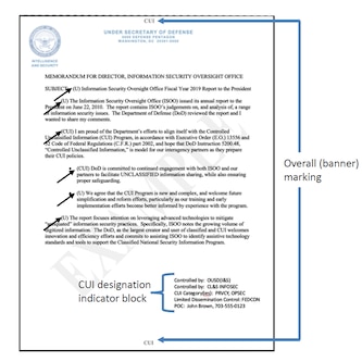 Example CUI markings