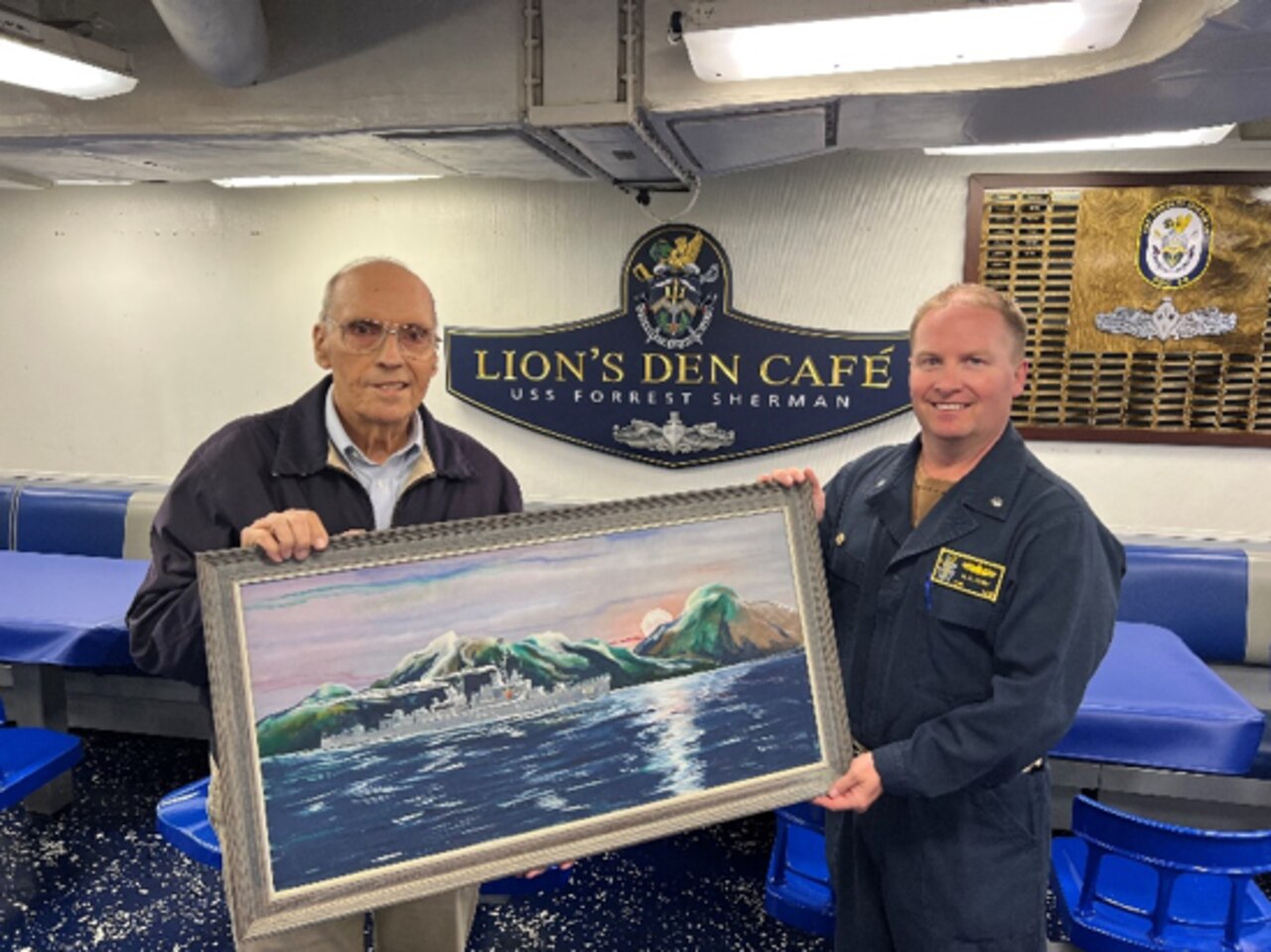 Destroyer Forrest Sherman Receives Painting of Former Namesake Ship > U ...