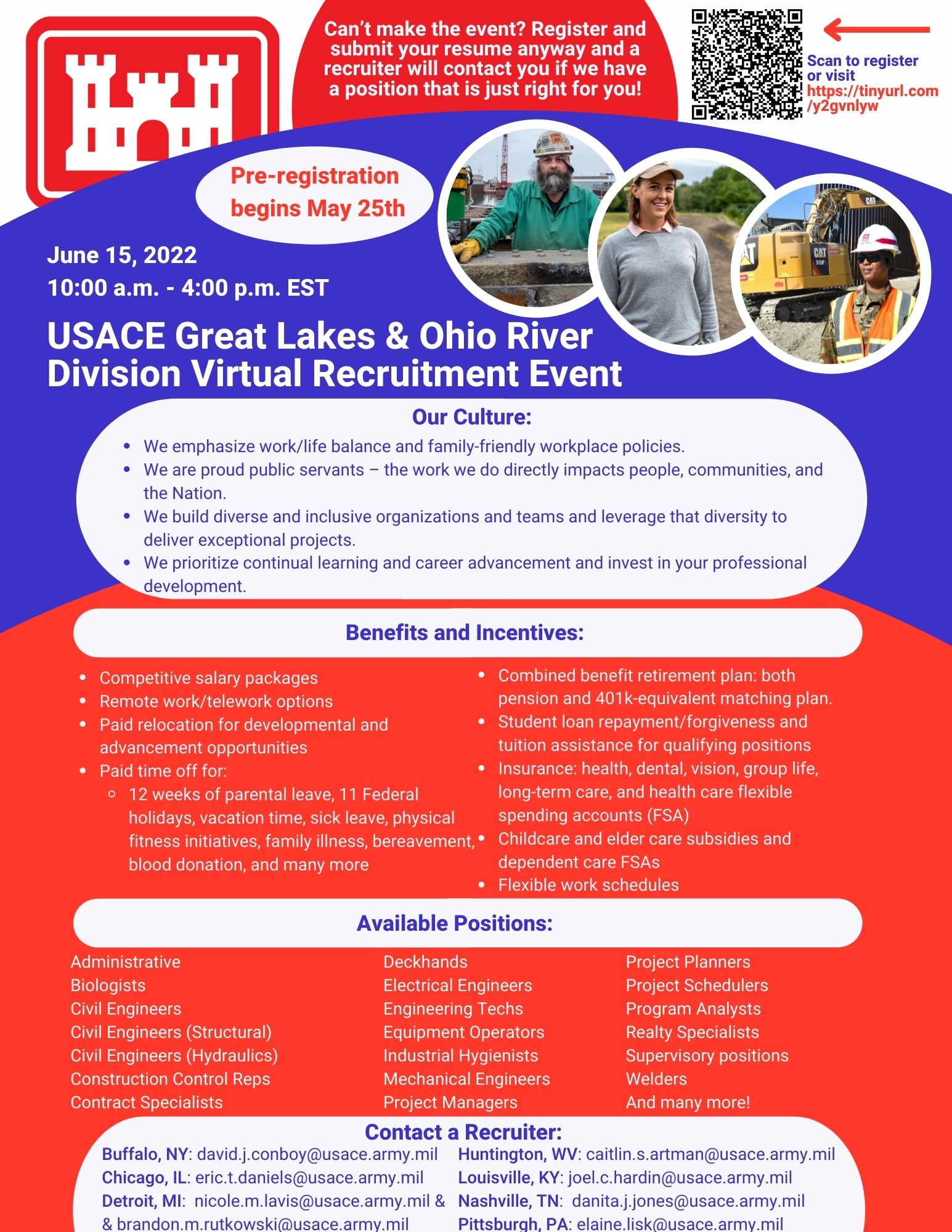 USACE Great Lakes & Ohio River Division Virtual Recruitment Event ...
