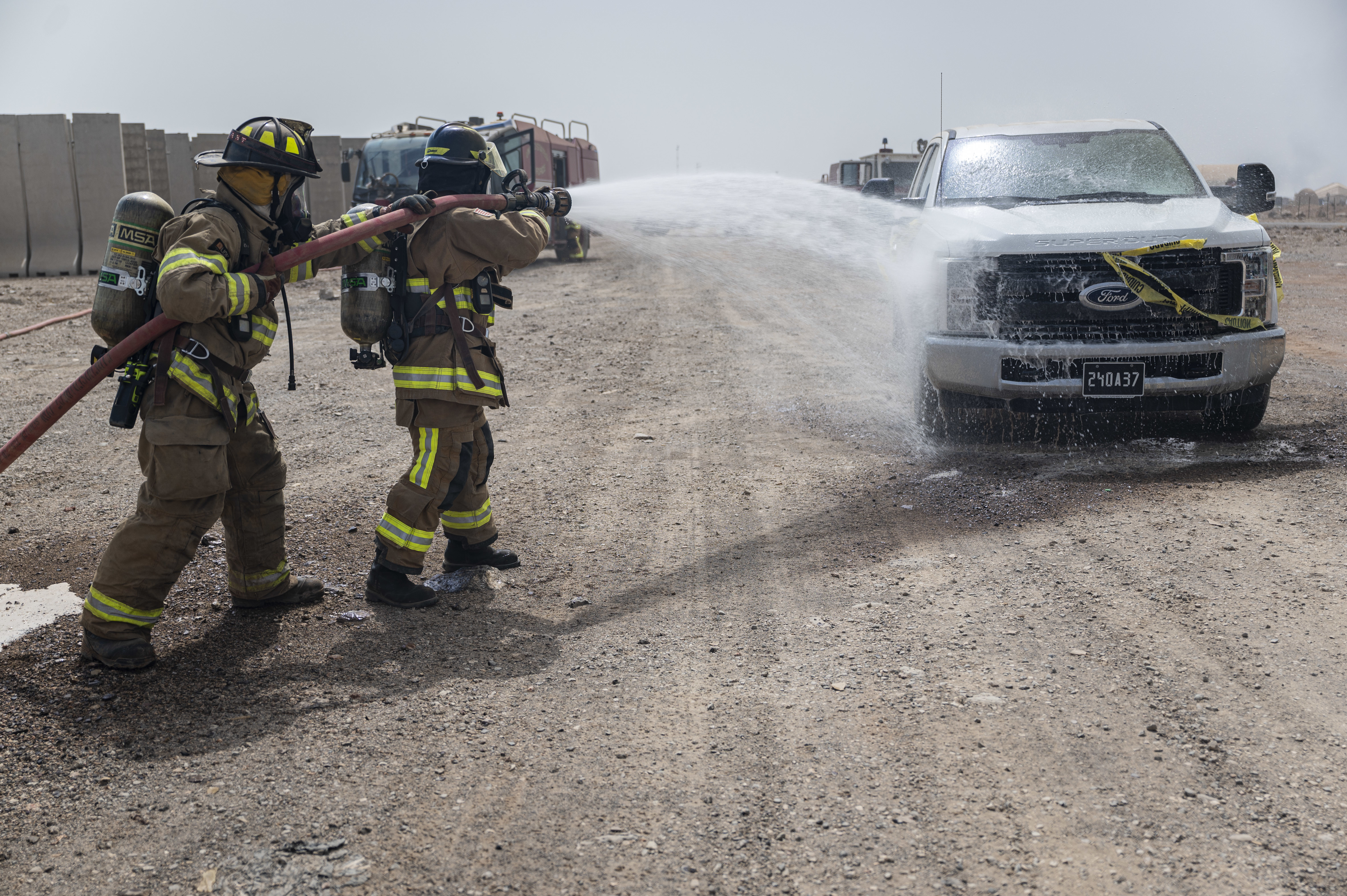 U.S Air Force firefighters and Army medics hone readiness skills at ...