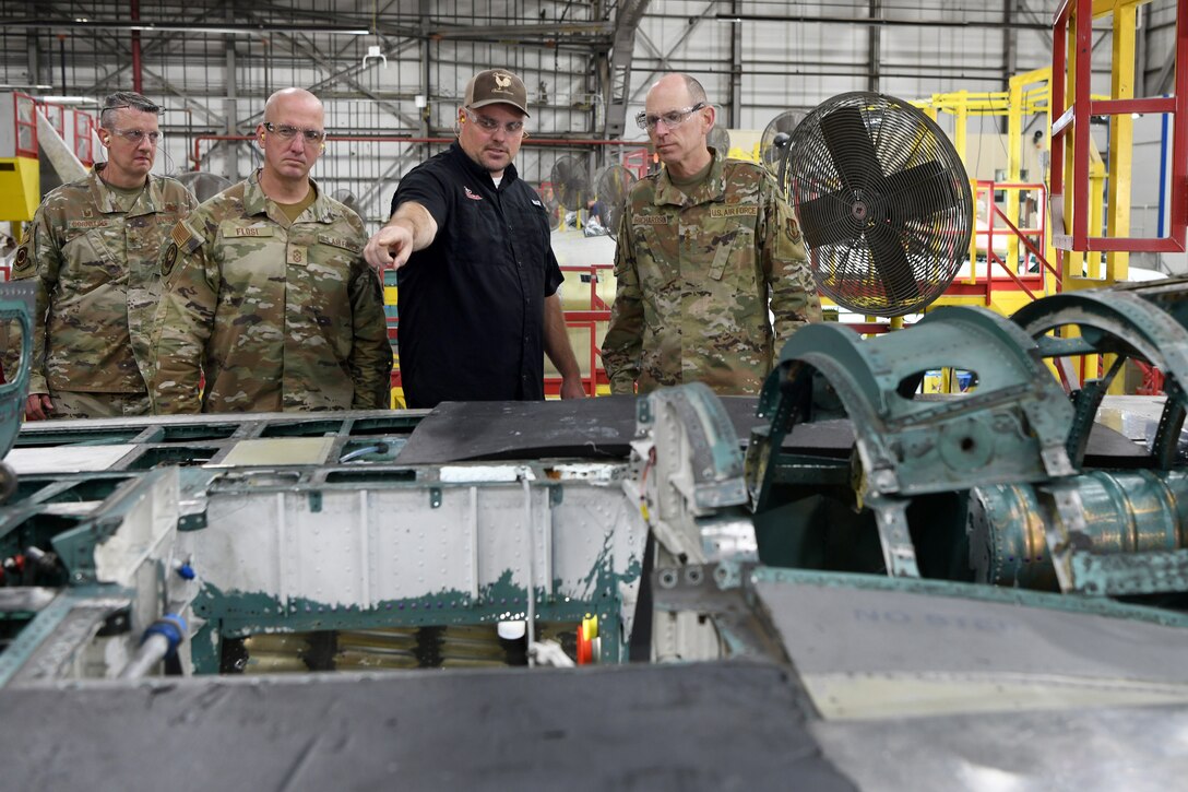 AFMC command team visits Robins AFB