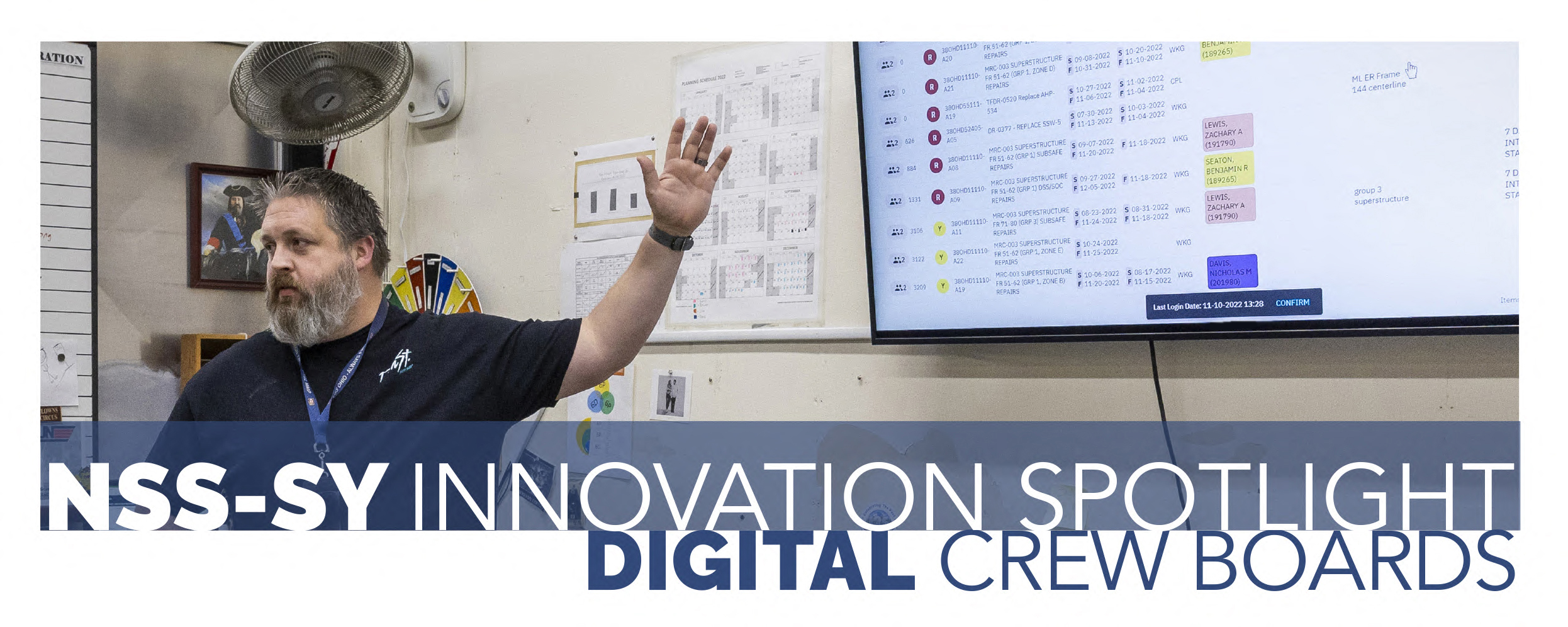 NSS-SY Innovation Spotlight: Digital crew boards > Naval Sea Systems ...