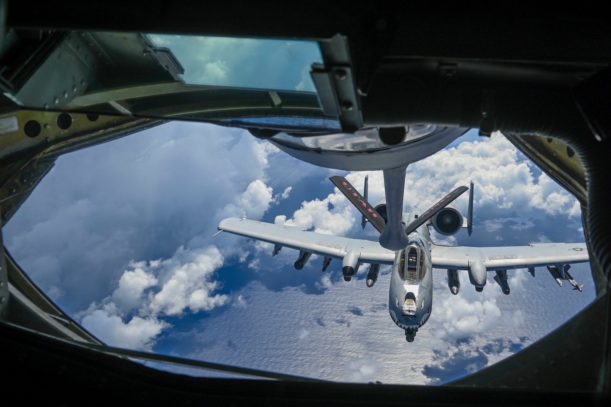 506 EARS aerial refuels Moody A-10C Thunderbolt II over Pacific Ocean ...