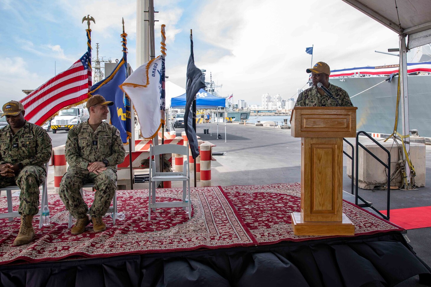 Task Force 55 Welcomes New Commander at Pierside Ceremony in Bahrain ...