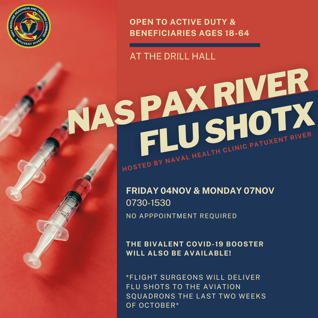 NHC Pax River to host flu shot clinic for active duty, beneficiaries ...