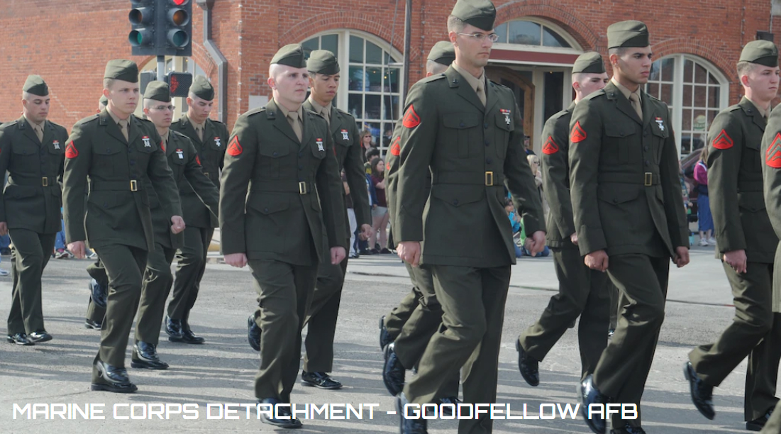 MarDet Goodfellow Marines March to Parade