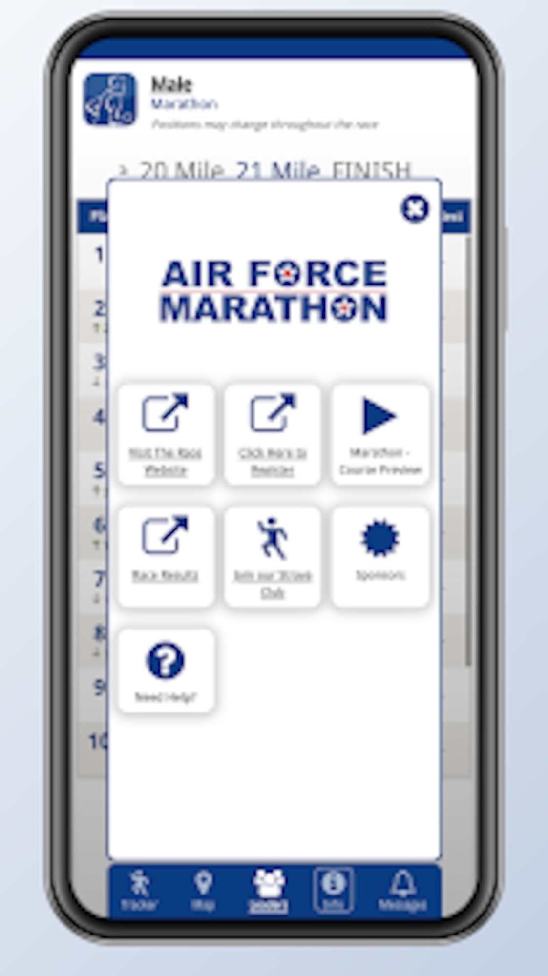 Stay connected with Air Force Marathon app > Air Force Materiel Command ...