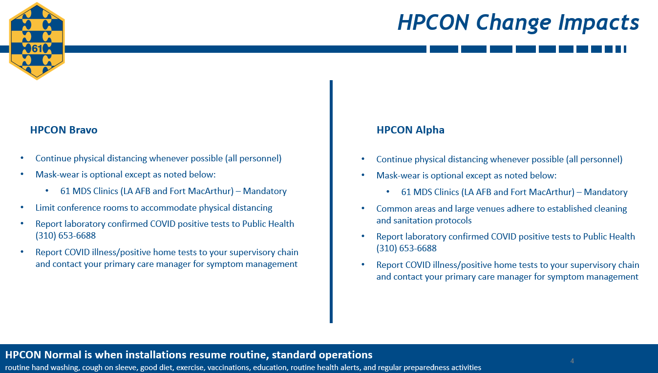 HPCON Change Impact 9.14.2022 Bravo to Alpha