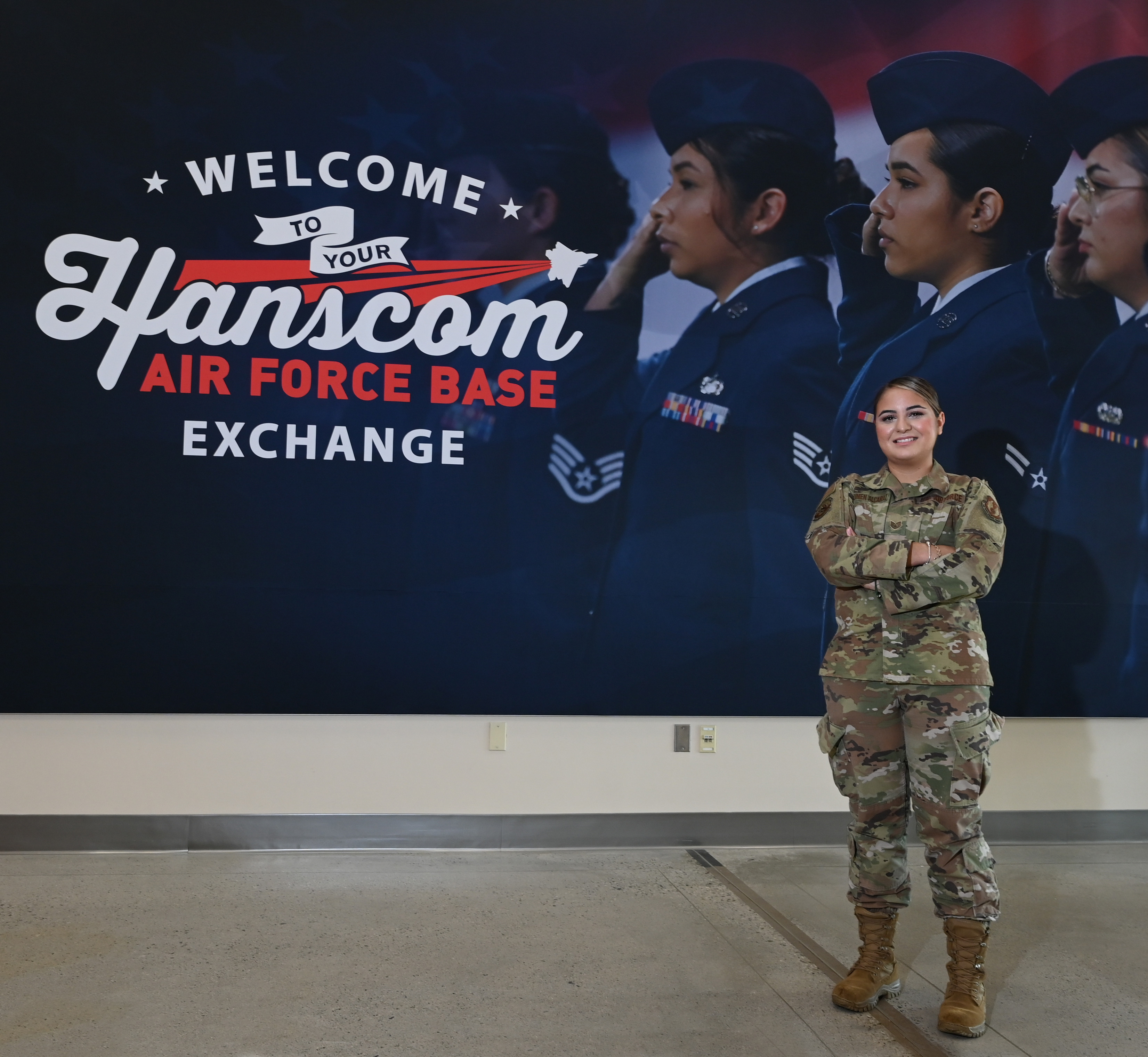 Airmen featured in mural at Main Exchange