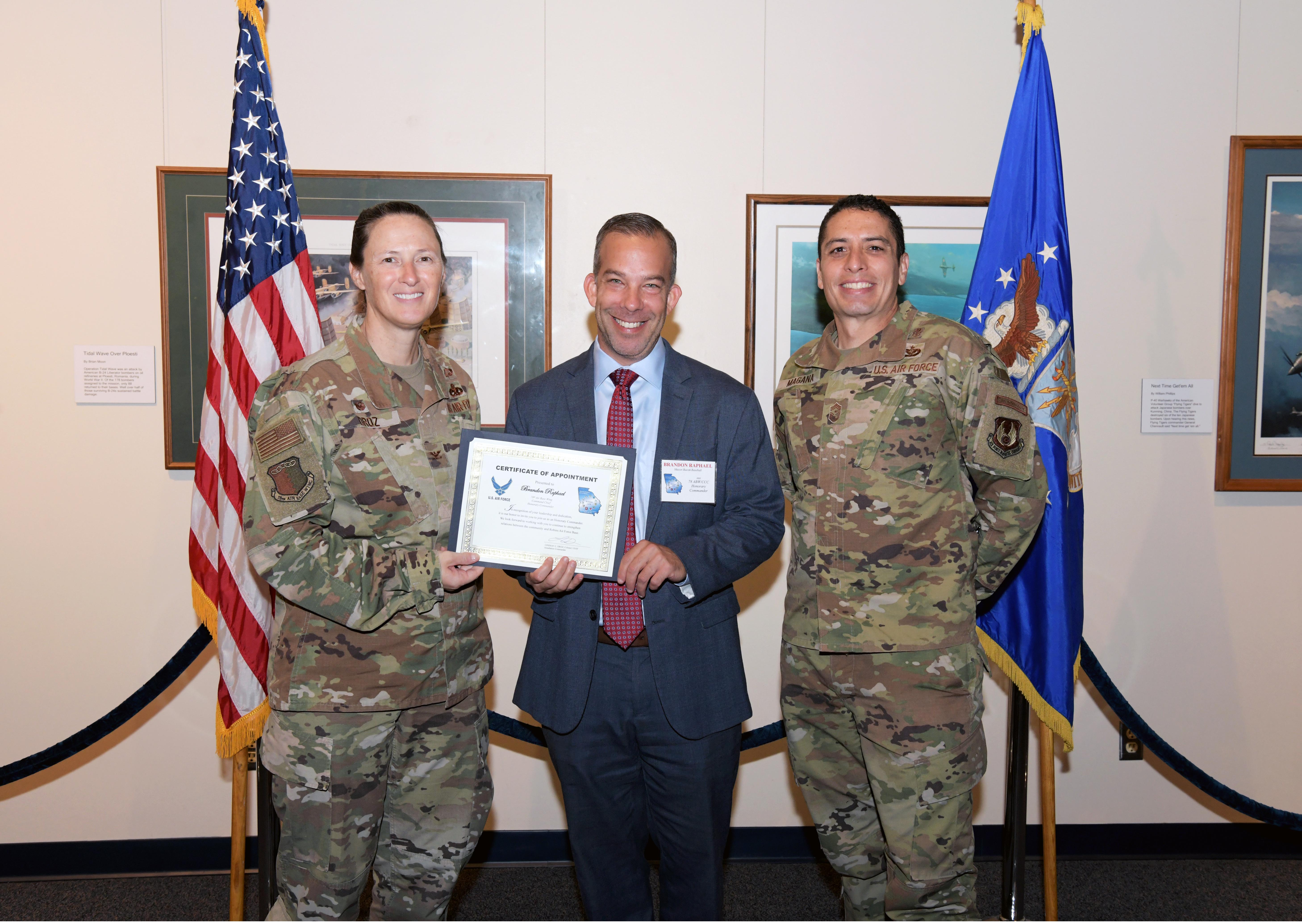 Community leaders inducted as honorary commanders