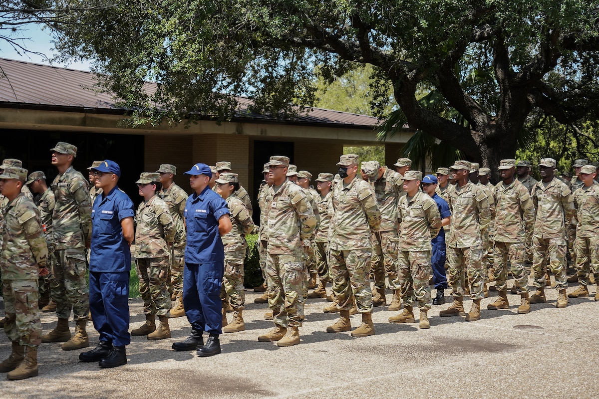 JBSA - Lackland | Coast Guard recruits join DLIELC’s Echo Company for ...