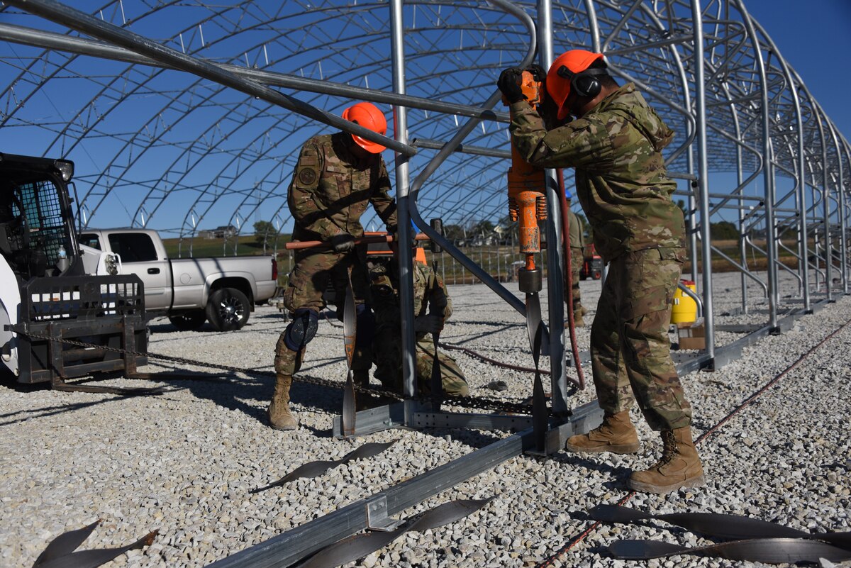Iowa Airmen build huge fabric structure in preparation for DOD ...
