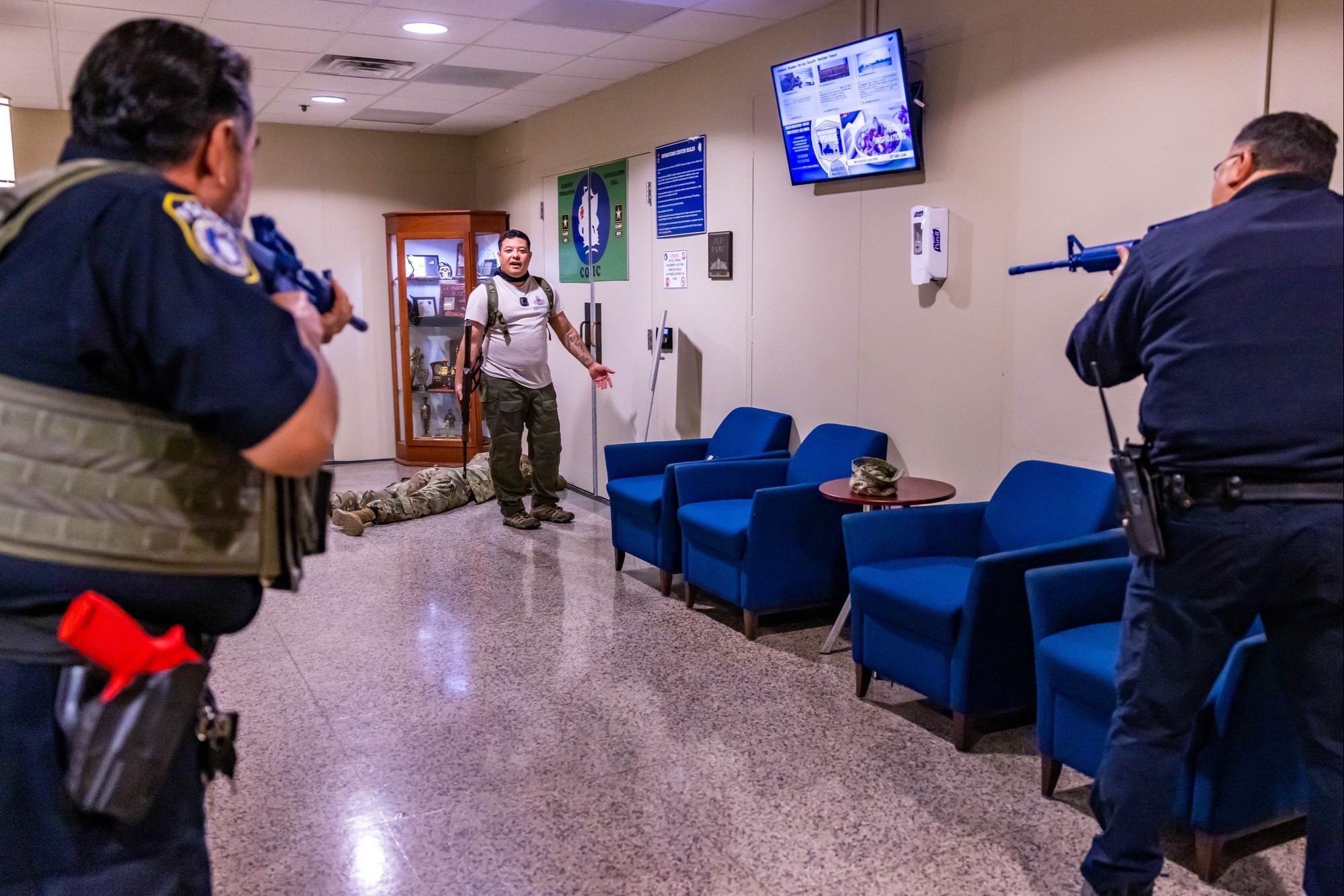 U.S. Army South conducts an active shooter drill