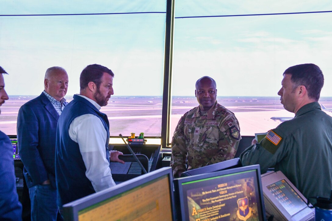 AAFB/97 AMW welcomes U.S. Sen. Mullin for inaugural visit