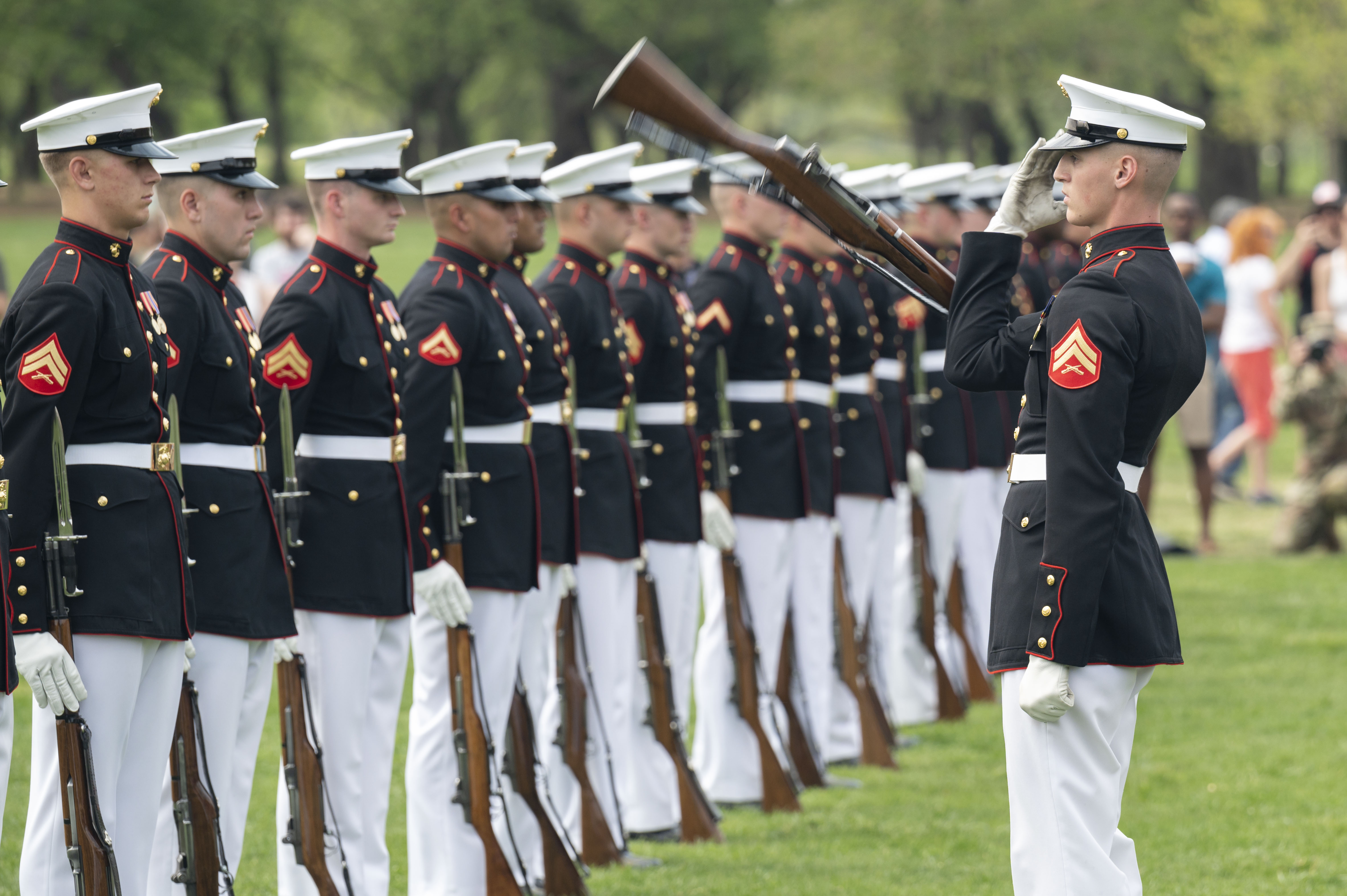 U.S. Air Force Honor Guard Drill Team competes at Joint Services Drill ...