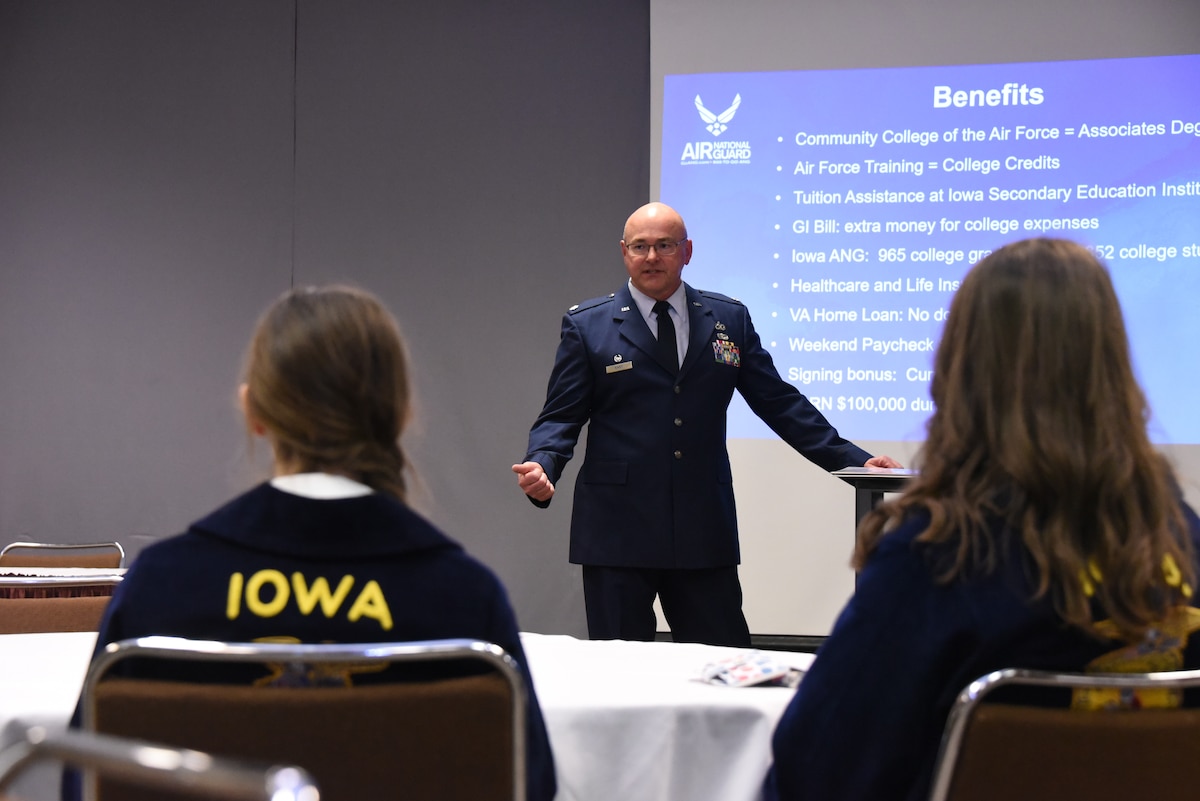 Iowa Air National Guard takes part in the 95th Iowa FFA Leadership ...