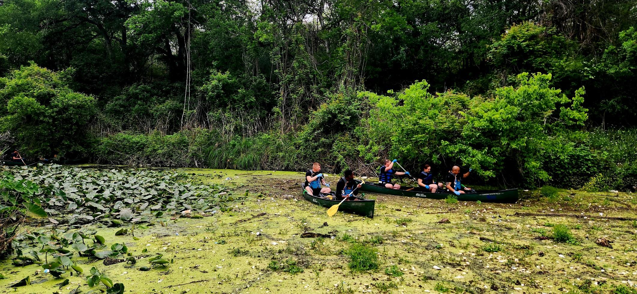 Volunteers clean up Salado Creek at JBSA-Fort Sam Houston for Earth Day ...