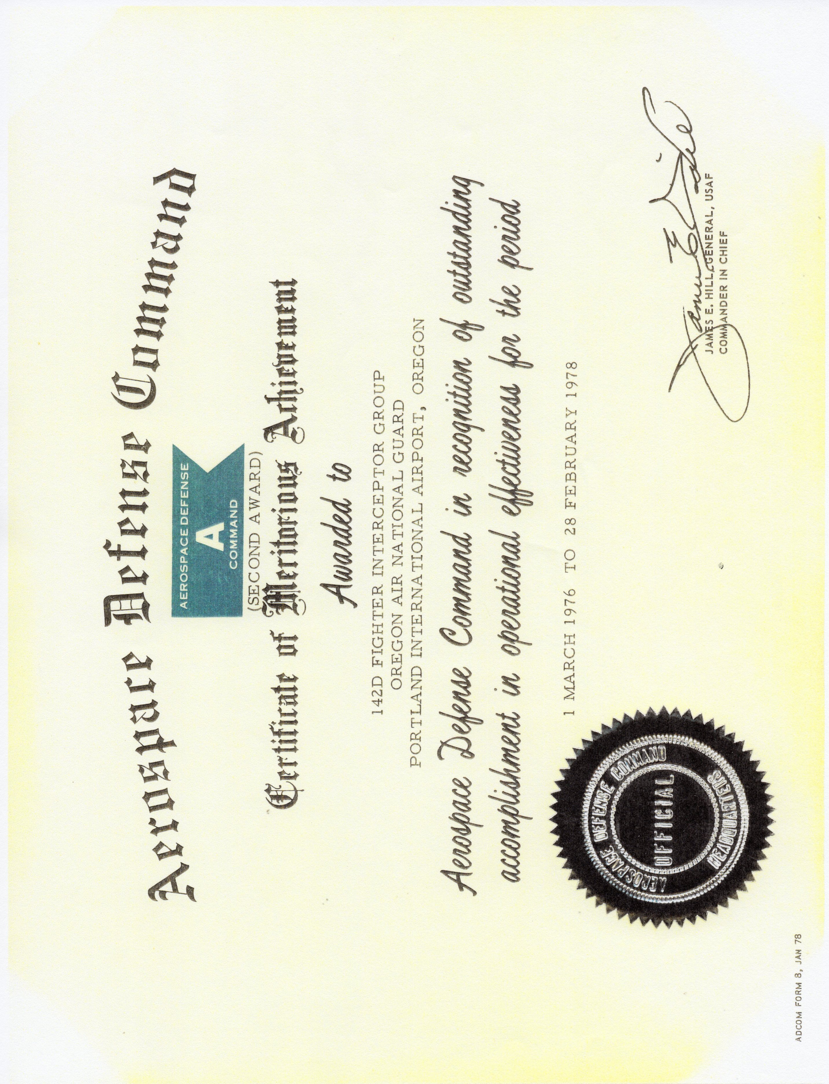 The ADC “A” Awards of Oregon’s 142nd Fighter Group > 142nd Wing ...