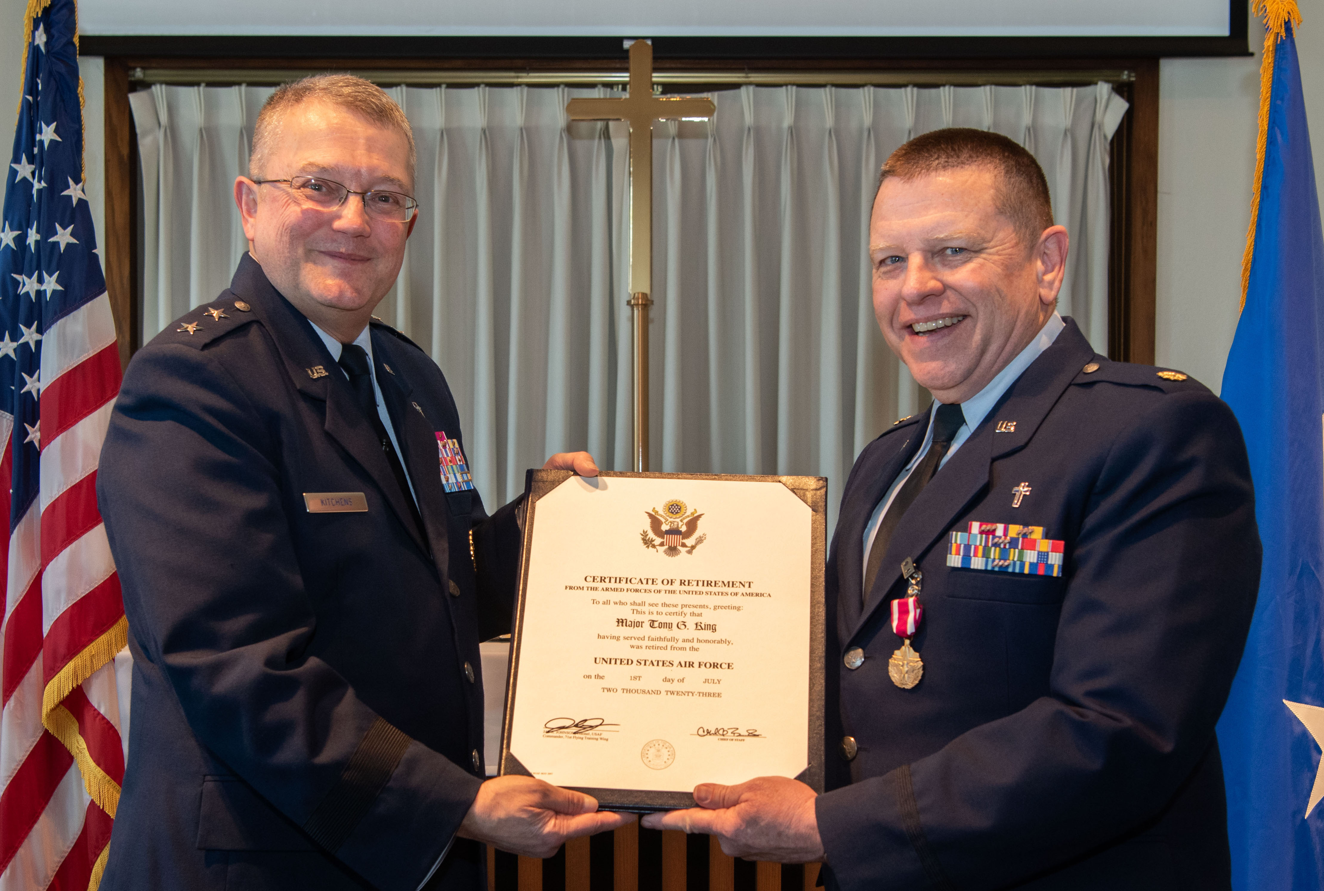 Chaplain King retires during ceremony in the sanctuary > 505th Command ...