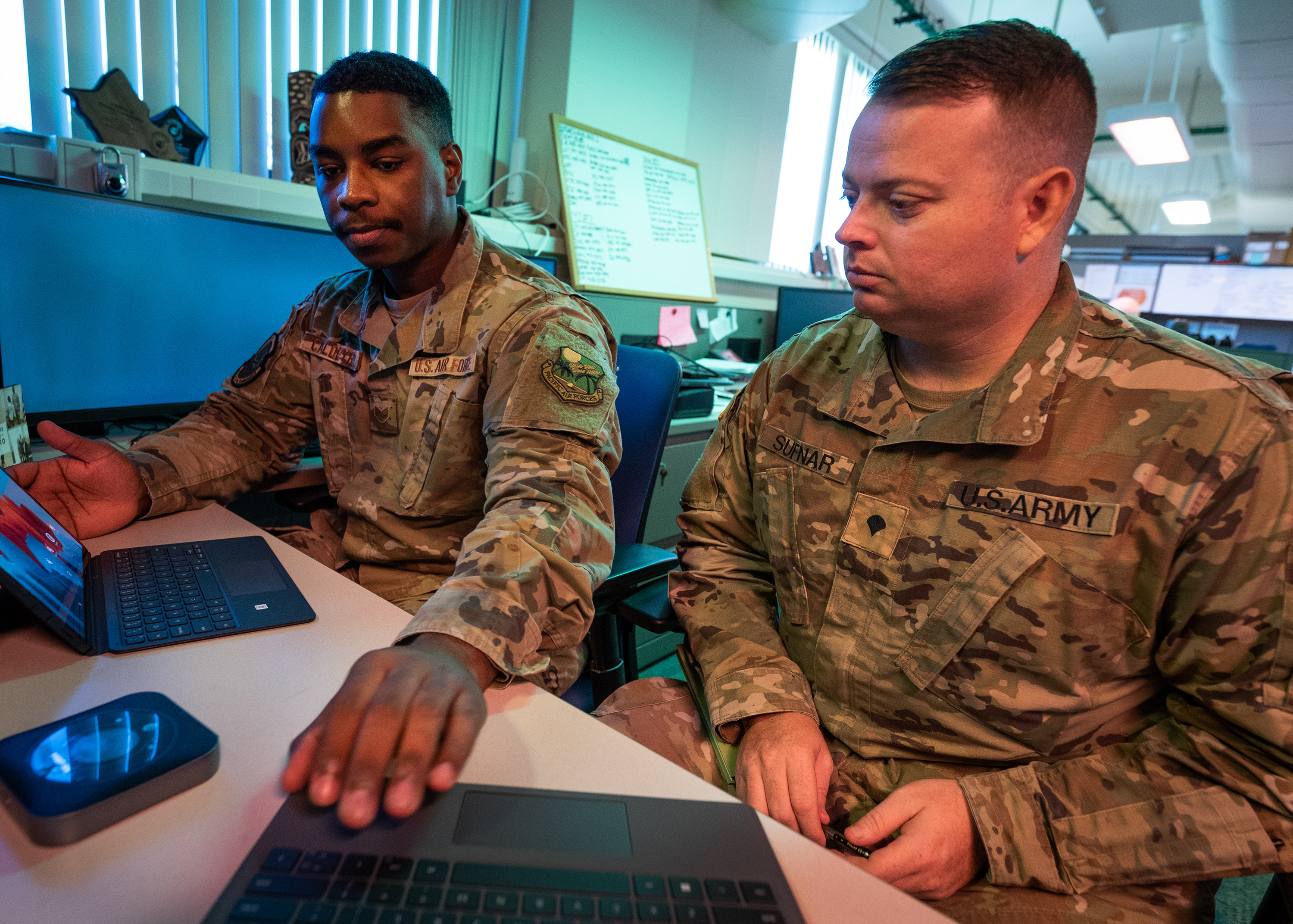 Airman, Soldier swap in latest cyber collaboration exchange effort ...