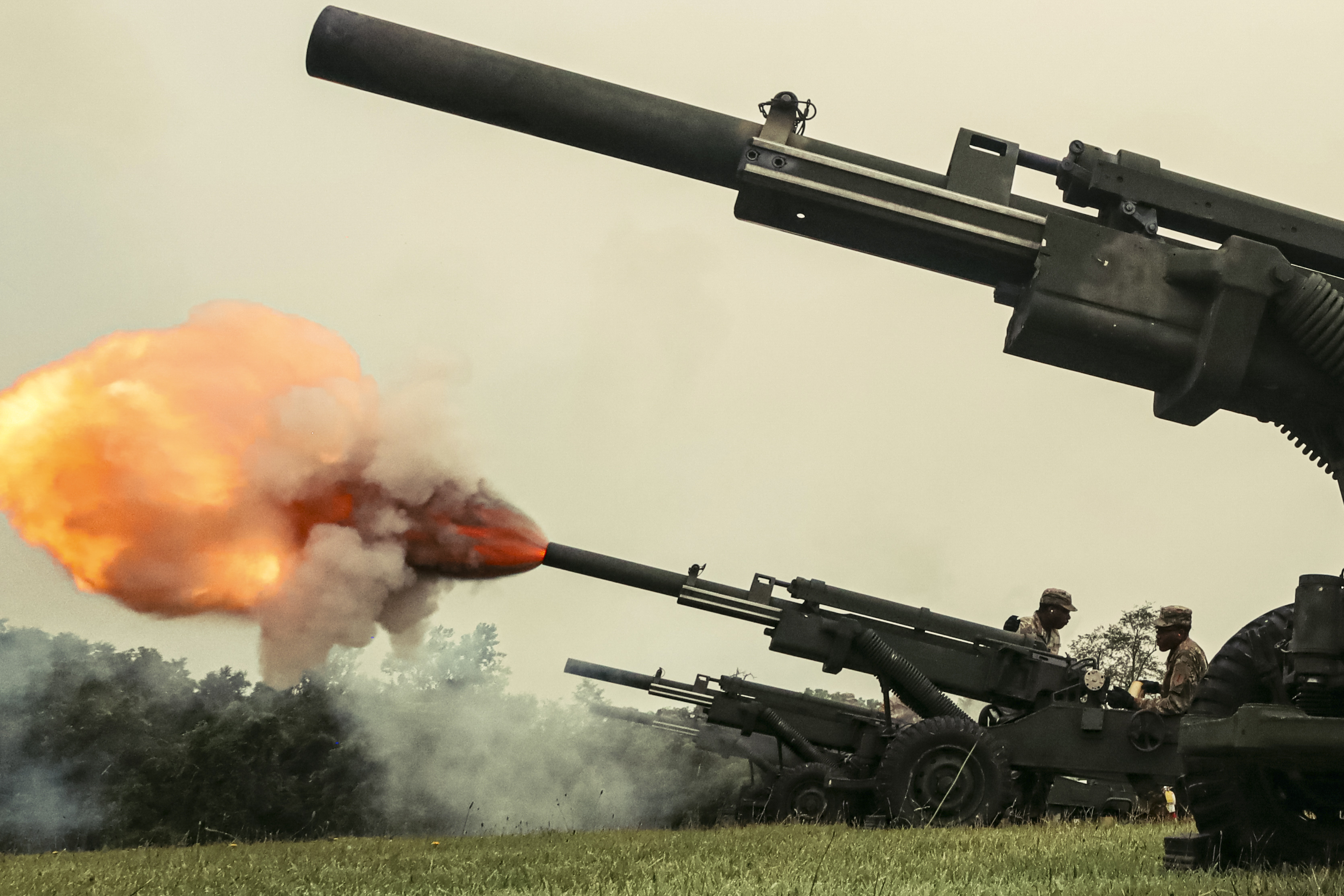 artillery fire