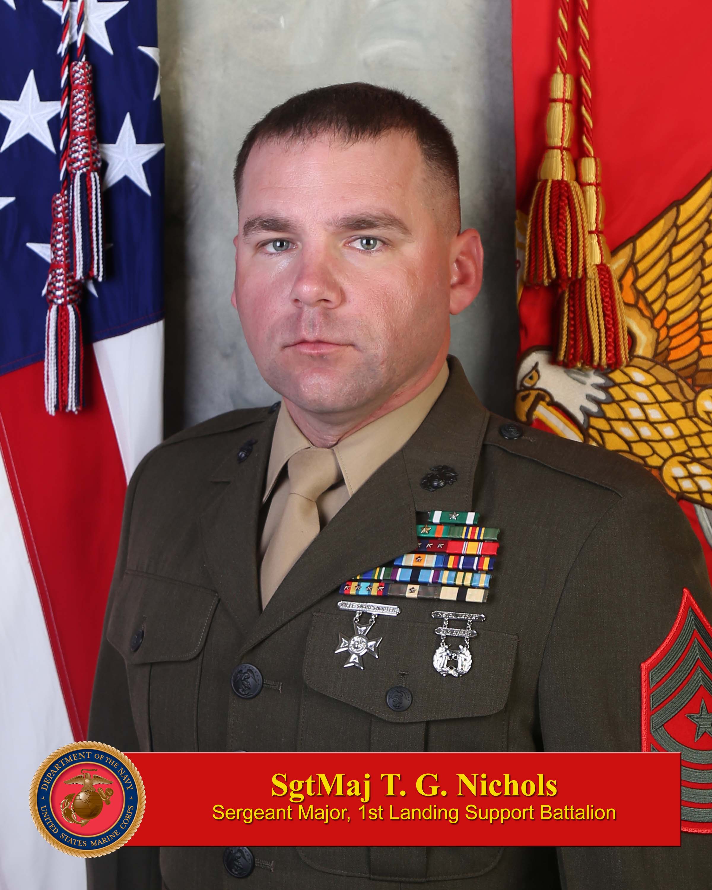 Sergeant Major Tyler G. Nichols > 1st Marine Logistics Group > Leaders