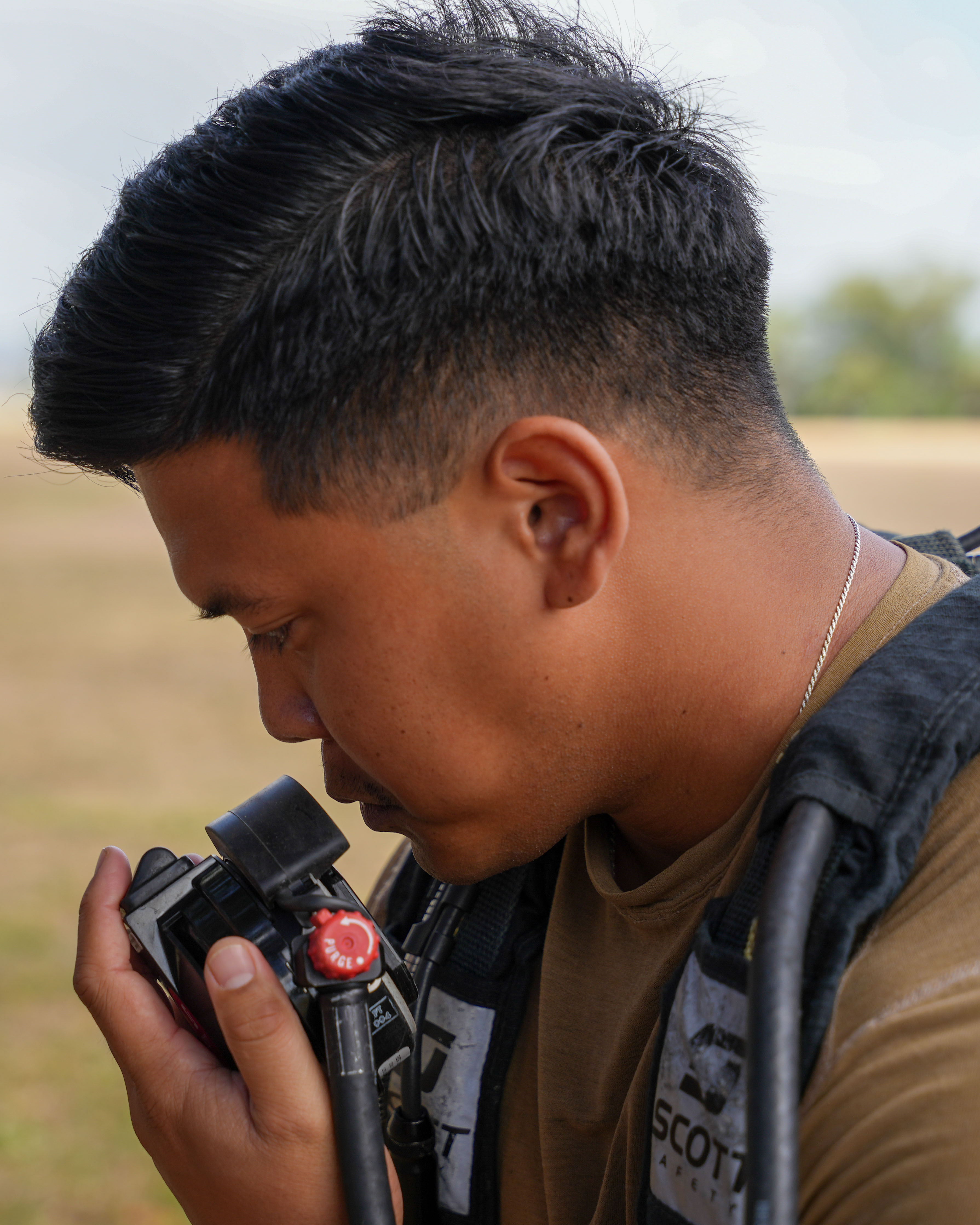 JTF-RH roving security and fire watch team members conduct SCBA ...