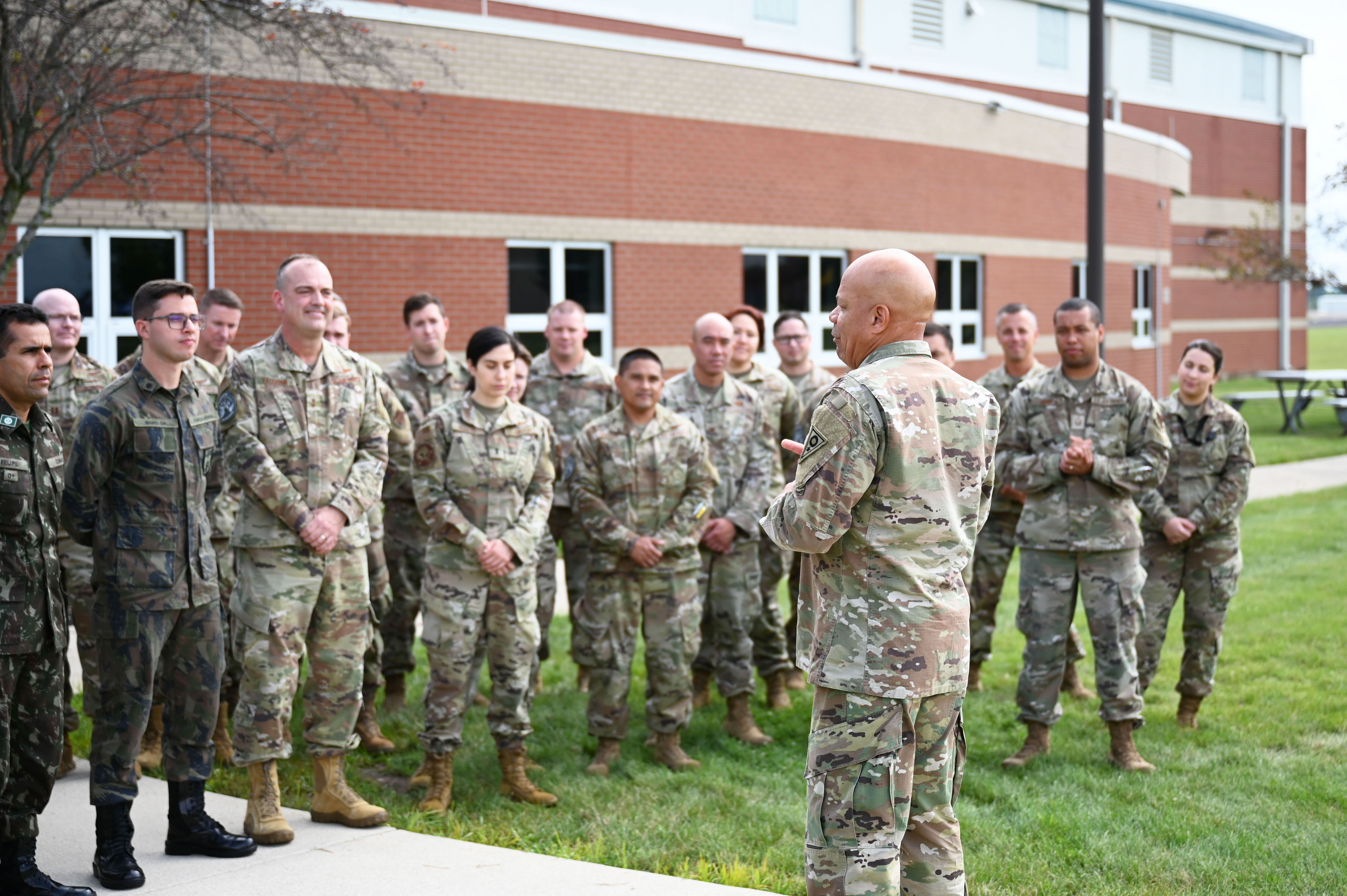 Leadership Visits Military Members participating in Vulcan Guard Bolt 5