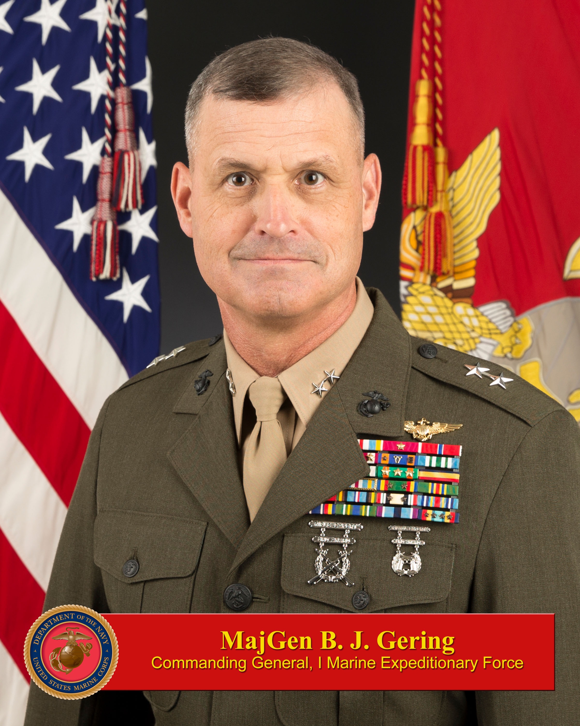 Maj. Gen. Bradford J. Gering > I Marine Expeditionary Force > Leaders