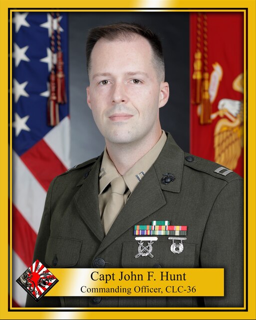 Captain John F. Hunt > 3d Marine Logistics Group > Leader's bio