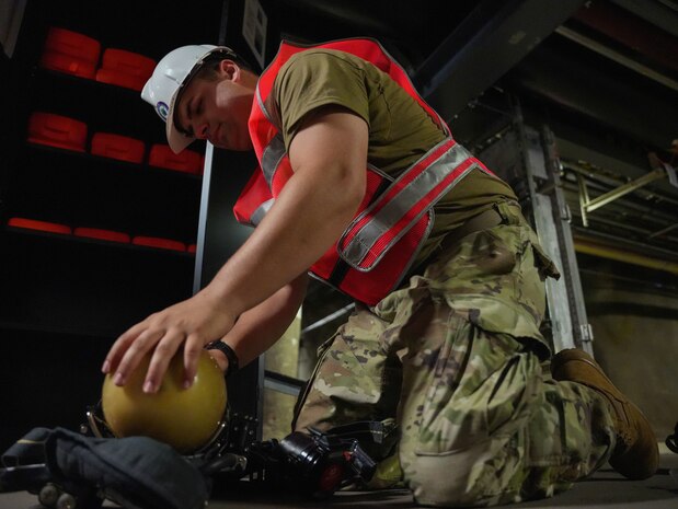 JTF-RH roving security and fire watch team members service SCBA’s at ...