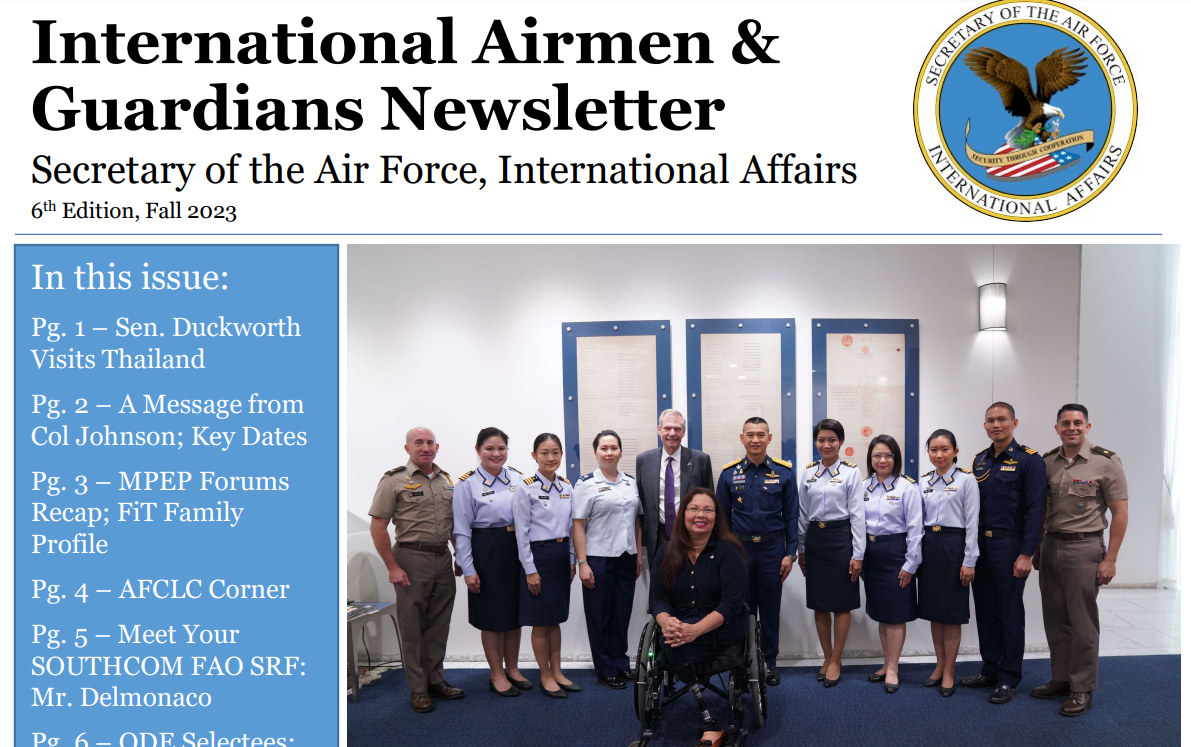 SAF/IA Publishes Fall International Airmen & Guardians Newsletter ...