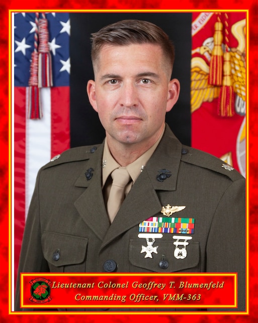 Lieutenant Colonel Geoffrey T. Blumenfeld > 1st Marine Aircraft Wing ...