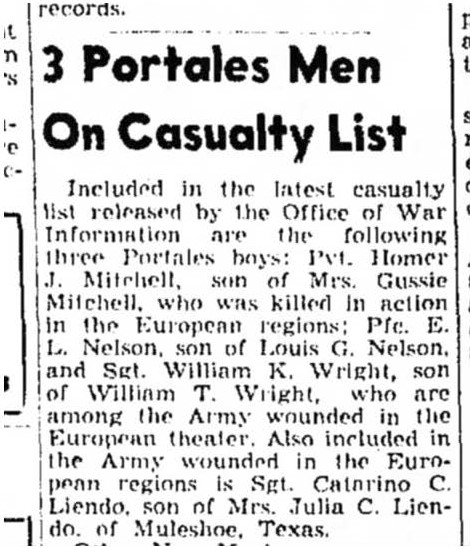 Soldier Accounted for from WWII (Mitchell, H.) > Defense POW/MIA ...