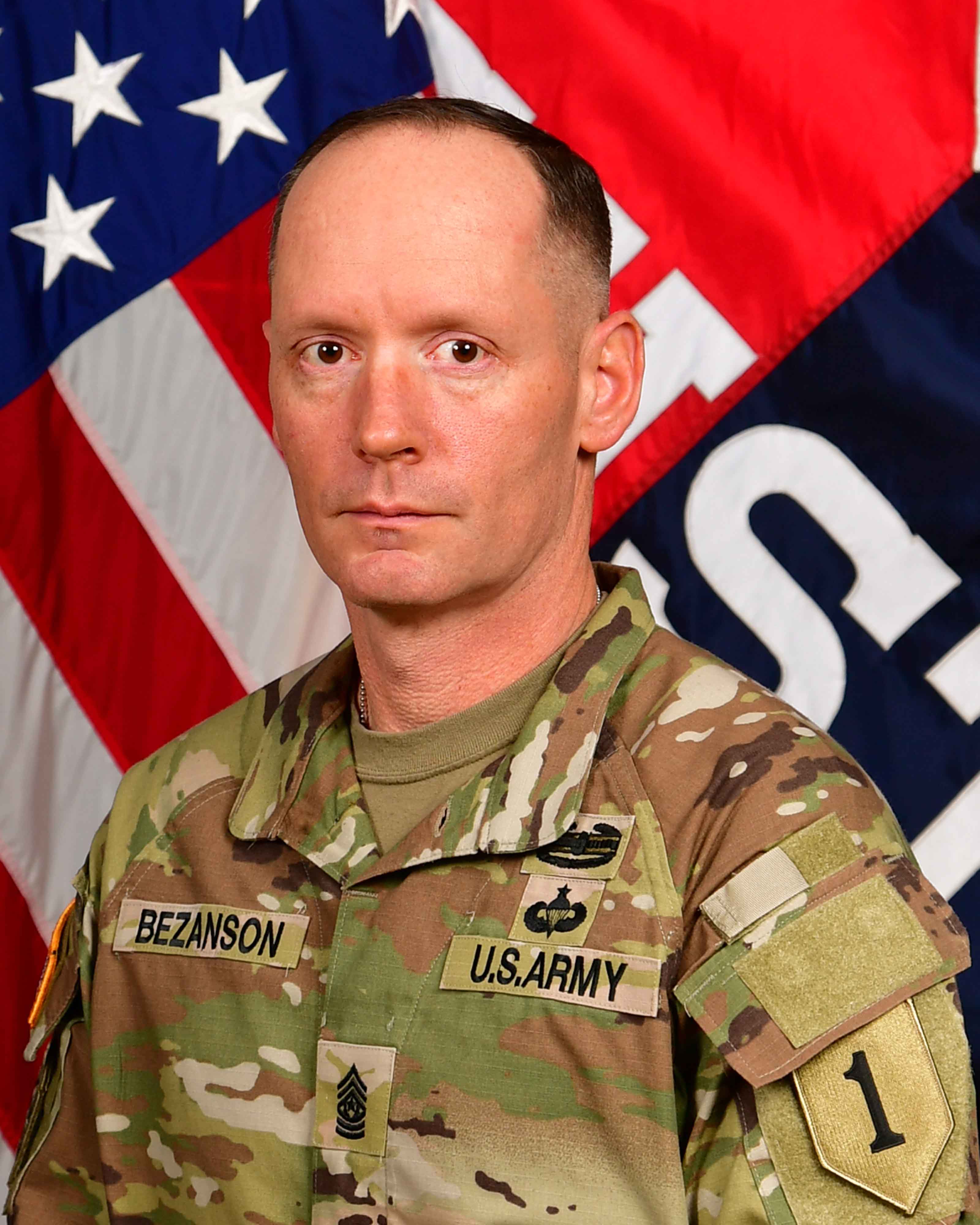 CSM Adam R. Bezanson > 1st Infantry Division > Leadership Display