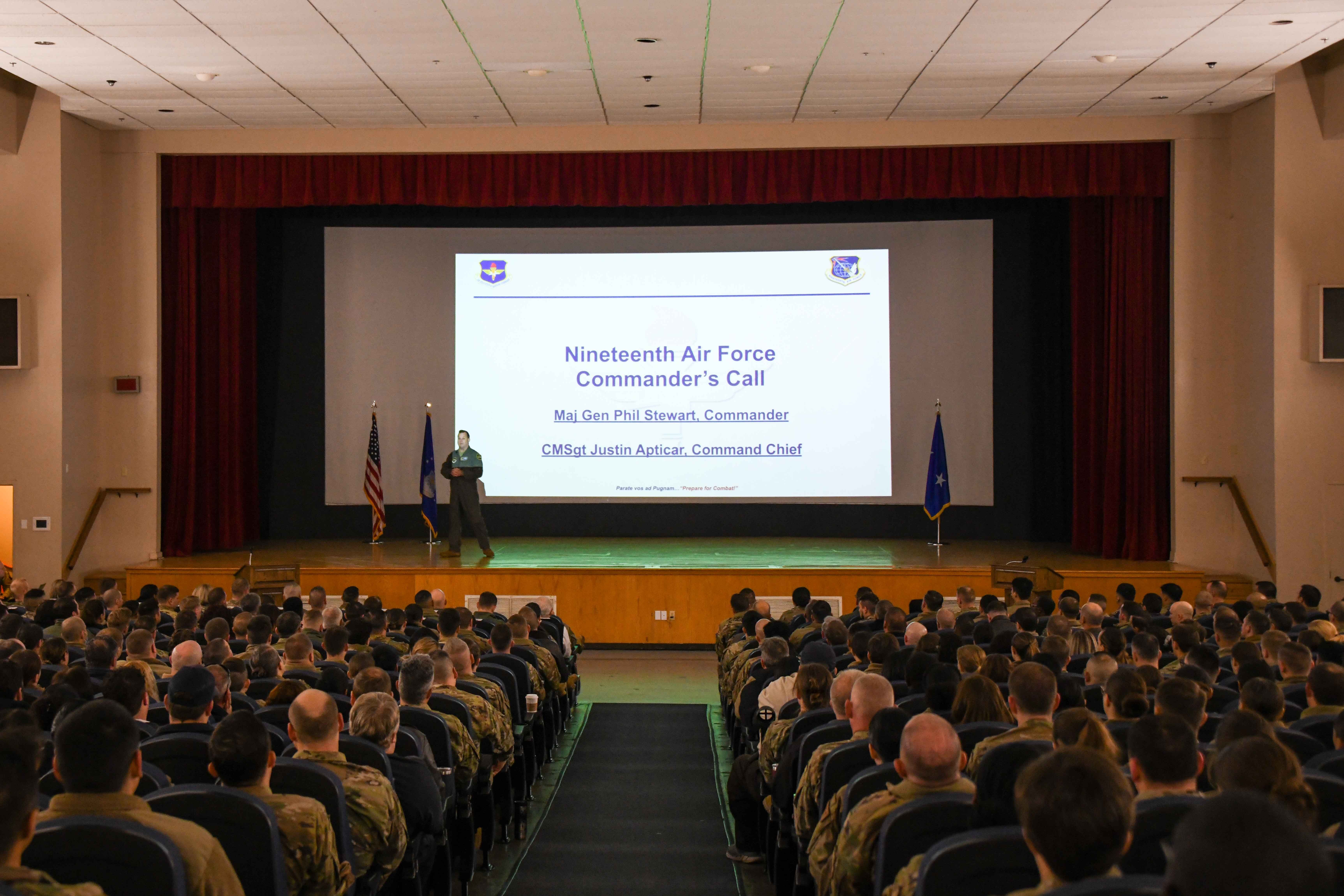 19th AF command team makes first visit to AAFB > Air Education and ...