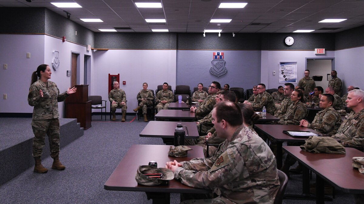 CMSgt. Sarah Faith at the 446th AW Professional Development Series ...