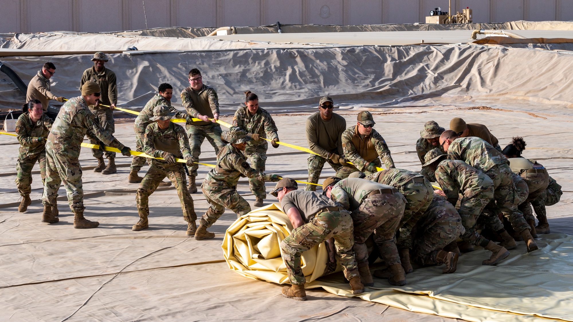 378th ELRS come together for POL bladder placement > U.S. Air Forces ...