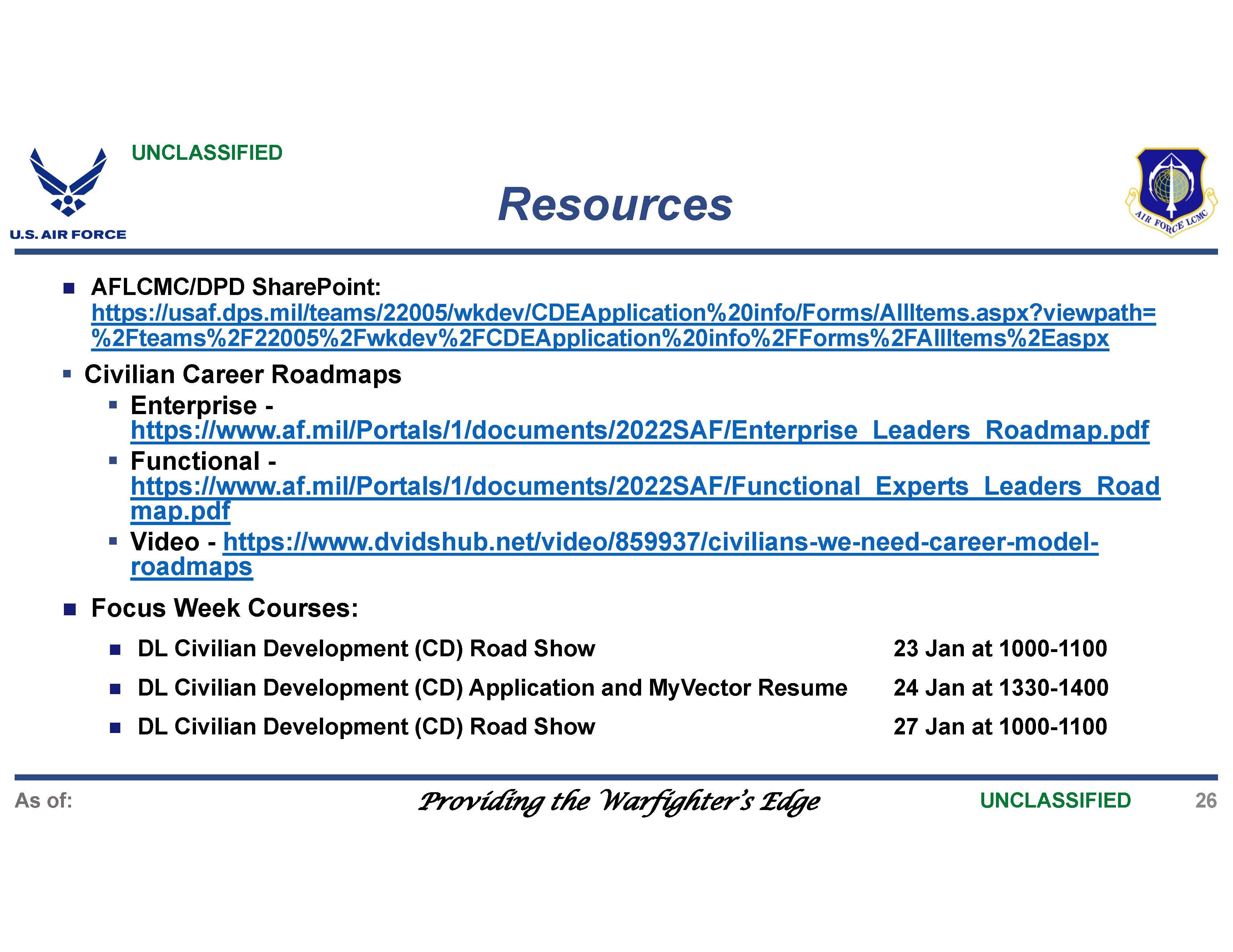 Civilian Development application window opens > 505th Command and ...