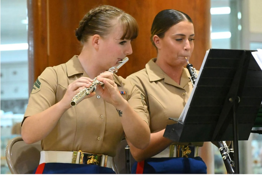 Marine Corps Forces Pacific Band Performs At The Agaña Shopping Center