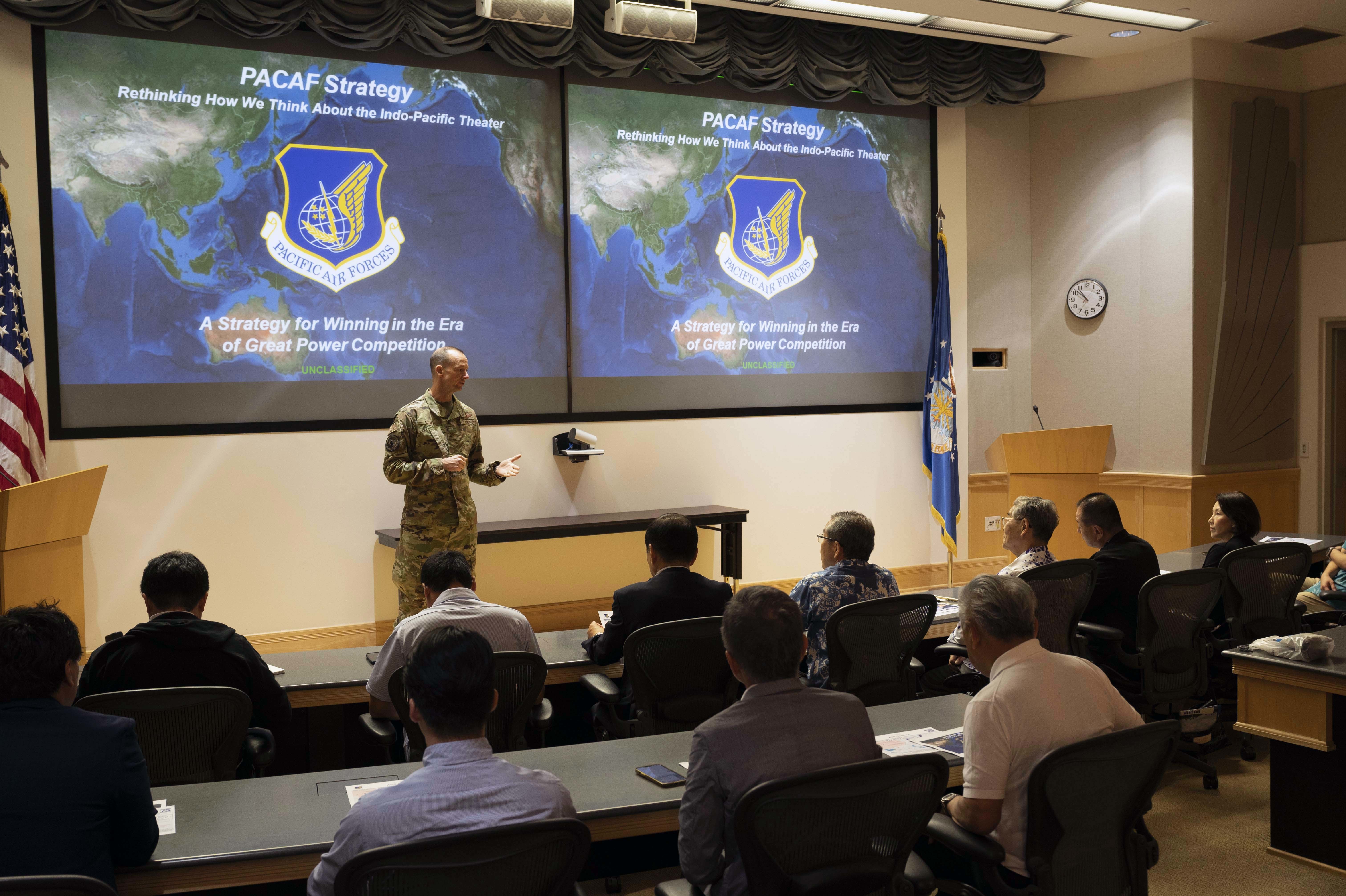 Japan Defense Society members visit Pacific Air Forces > Secretary of ...
