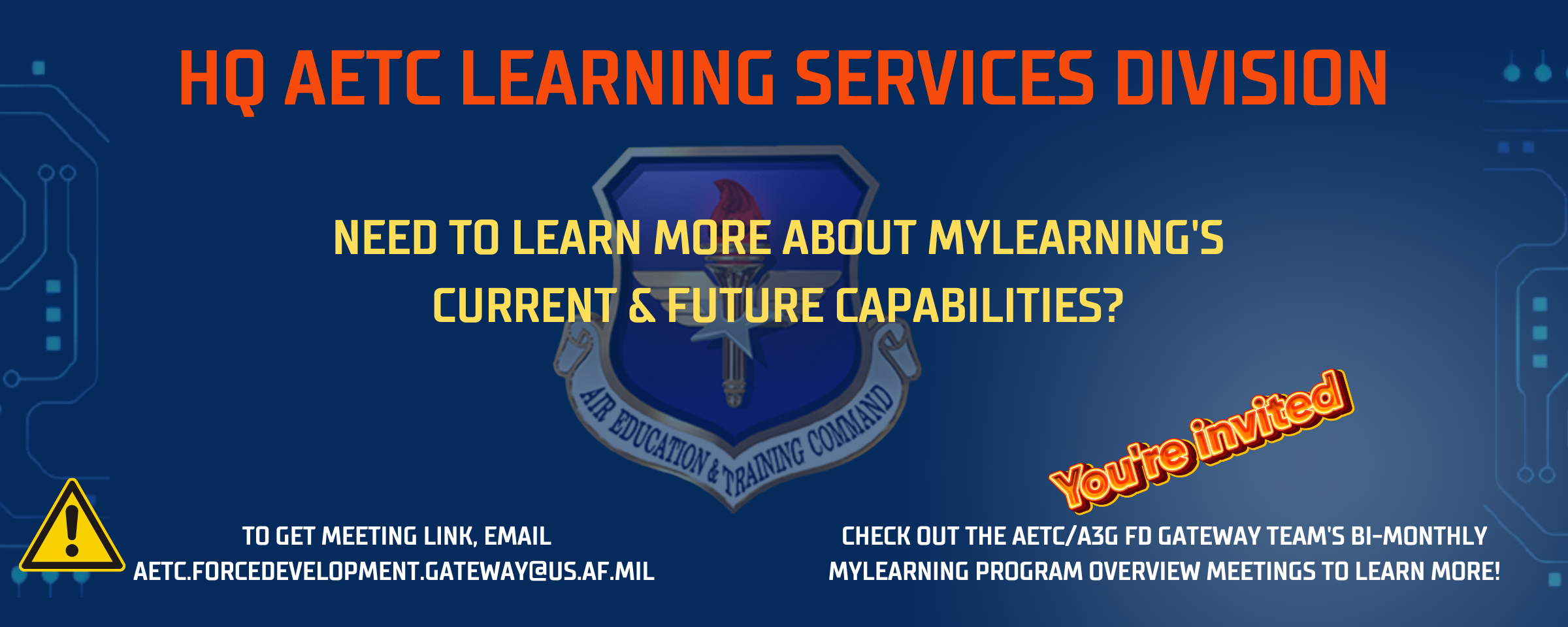 Units invited to learn more about current and future myLearning’s learning, automation and ...