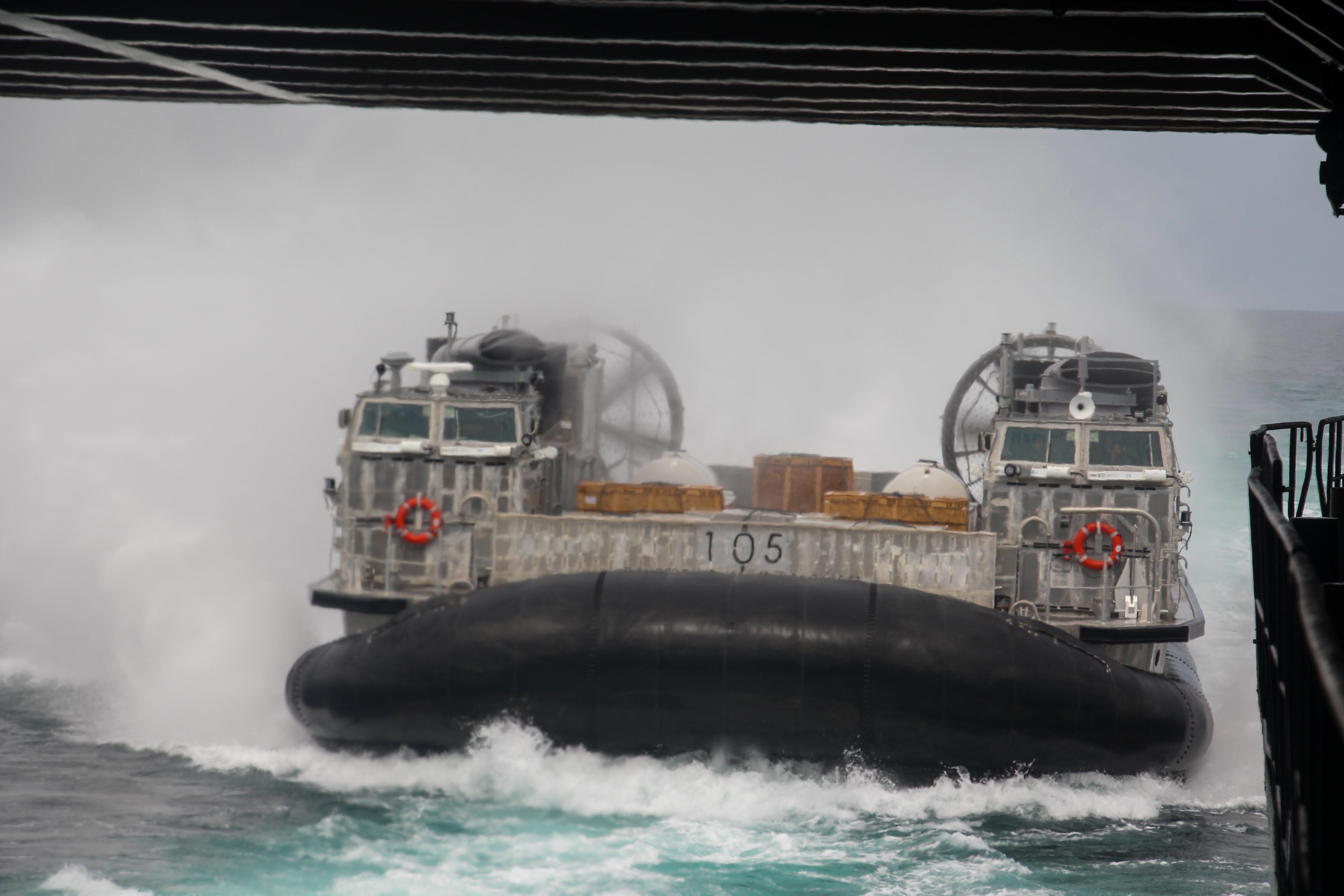 LCACs 105-107 Receive Lift of Opportunity Aboard USS Gunston Hall ...