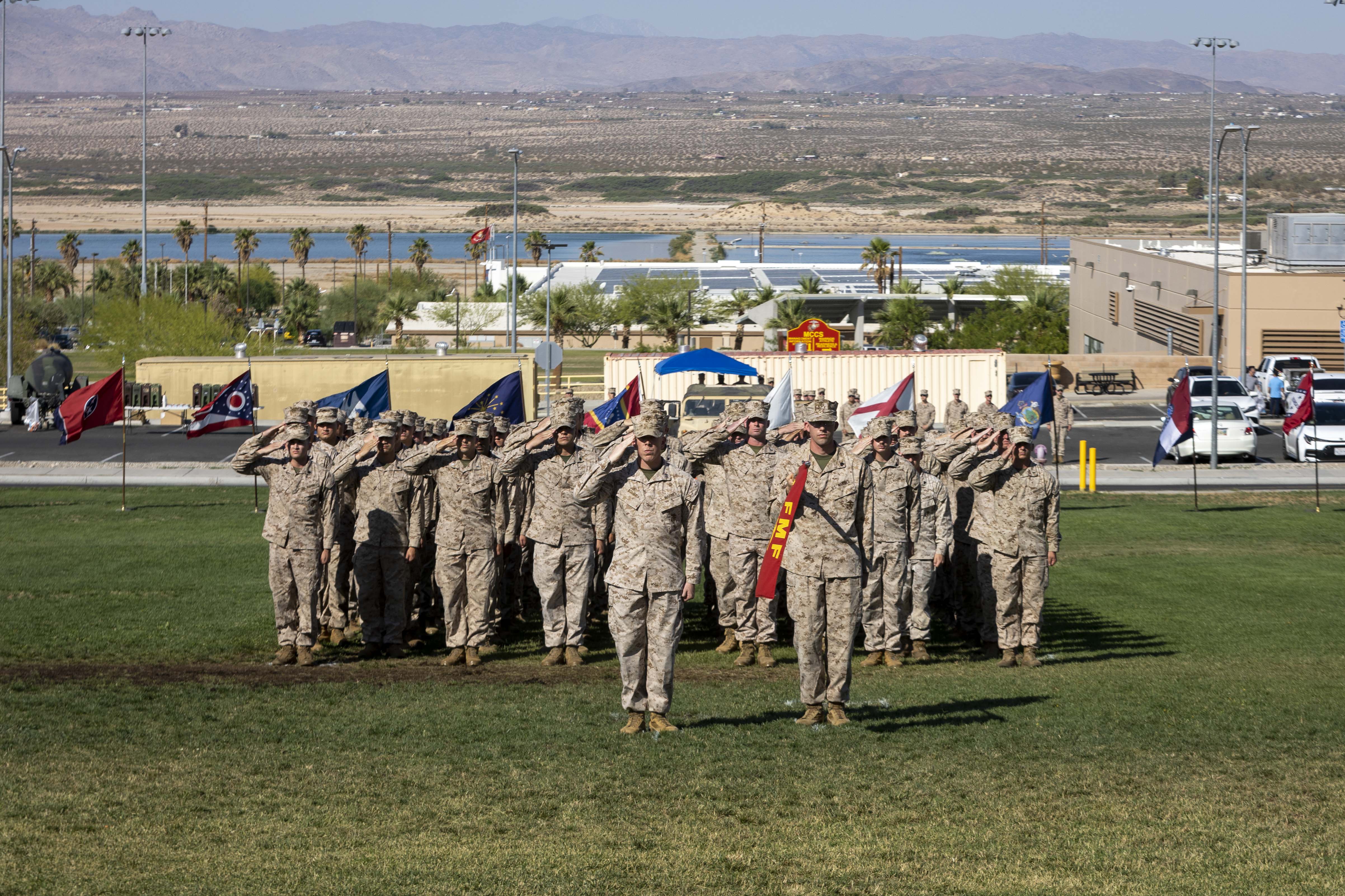1st Battalion, 7th Marines conduct change of command
