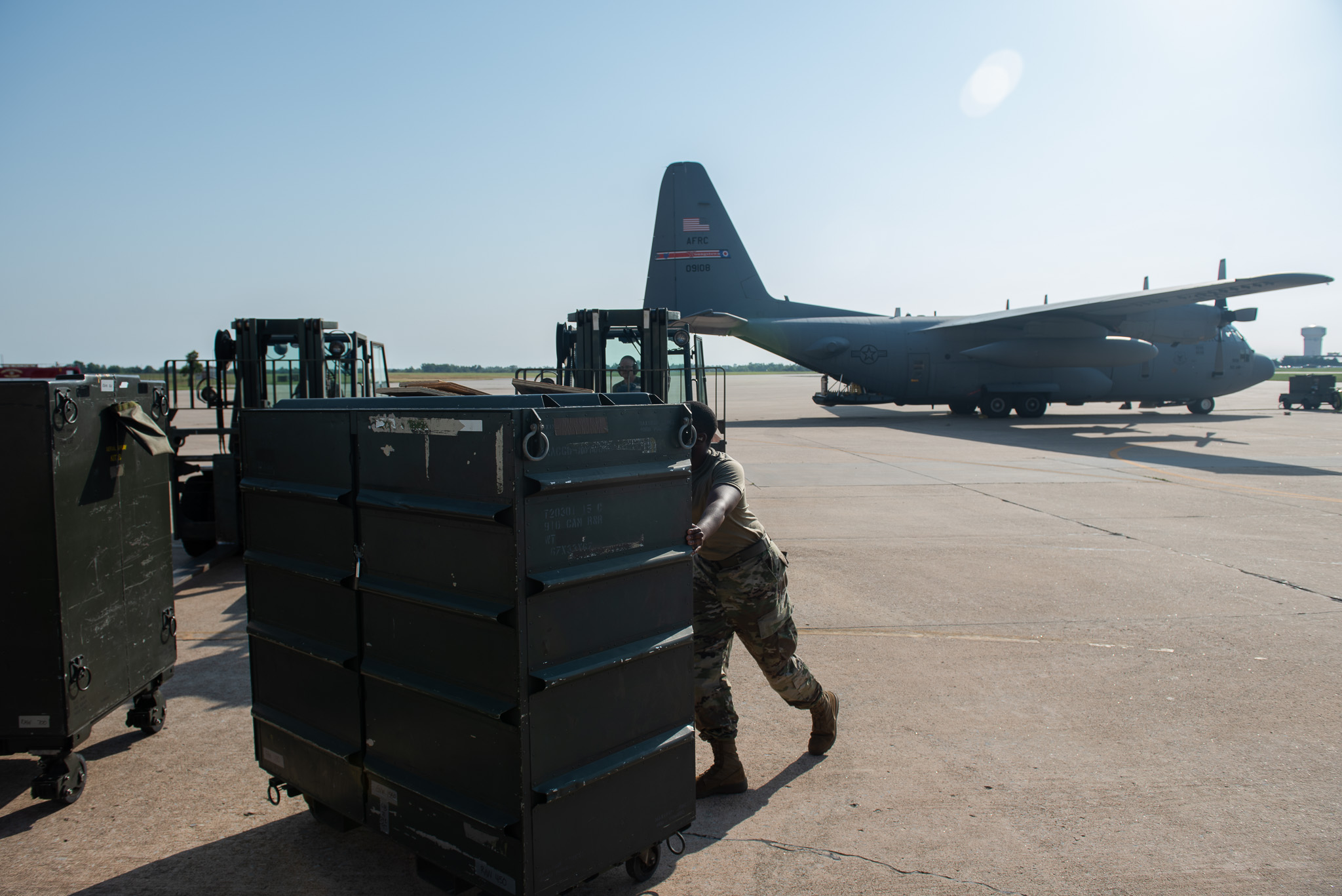 Tinker Reservists support exercise aerial spray mission > March Air ...