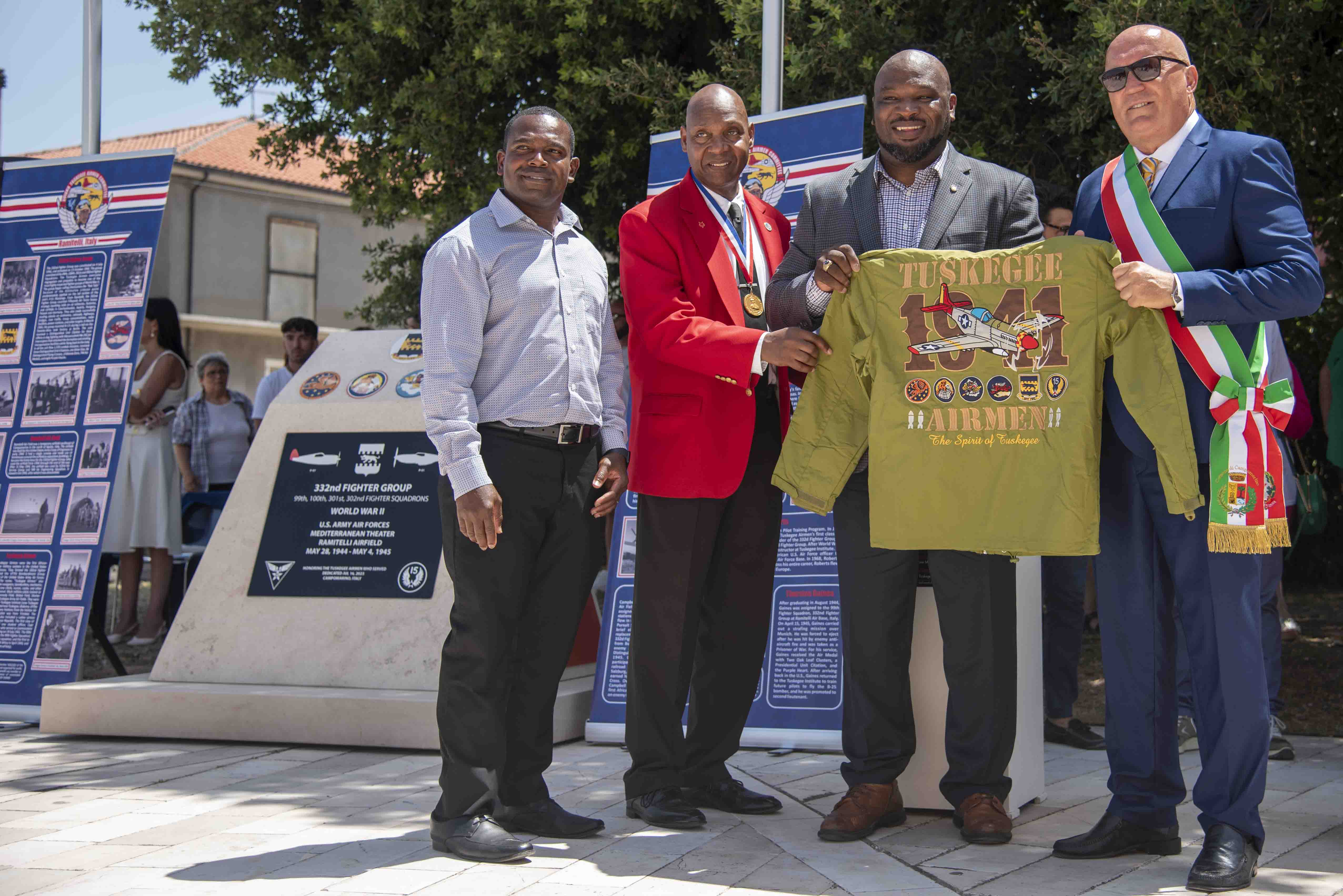 Tuskegee Airmen honored with memorial in Italian city > Aviano Air Base ...