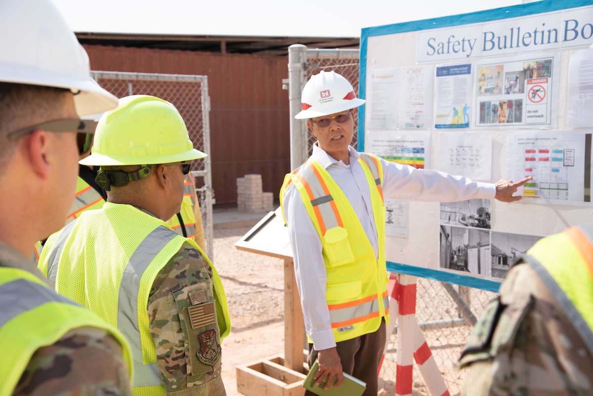 378th AEW command staff tour CHU construction > U.S. Air Forces Central ...