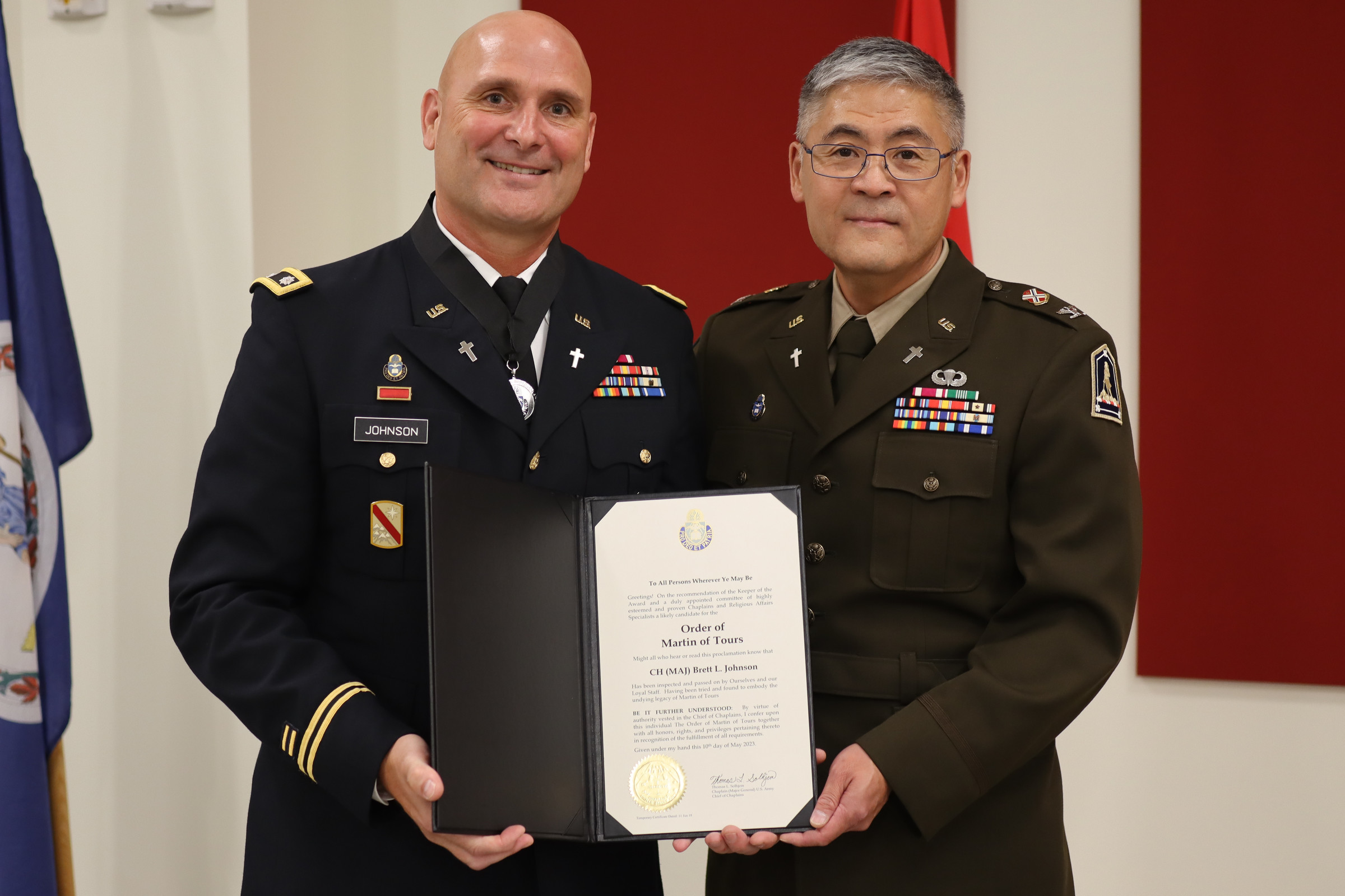 Johnson presented Order of Martin of Tours award > Virginia National ...