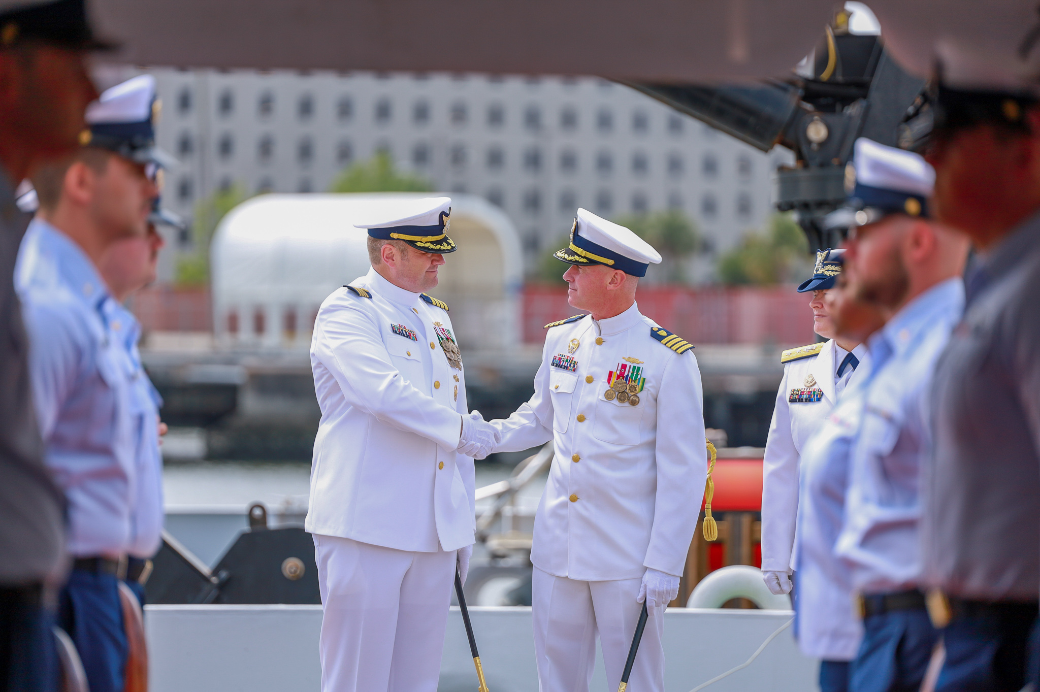 USCGC Hamilton (WMSL 753) holds change of command ceremony > United ...